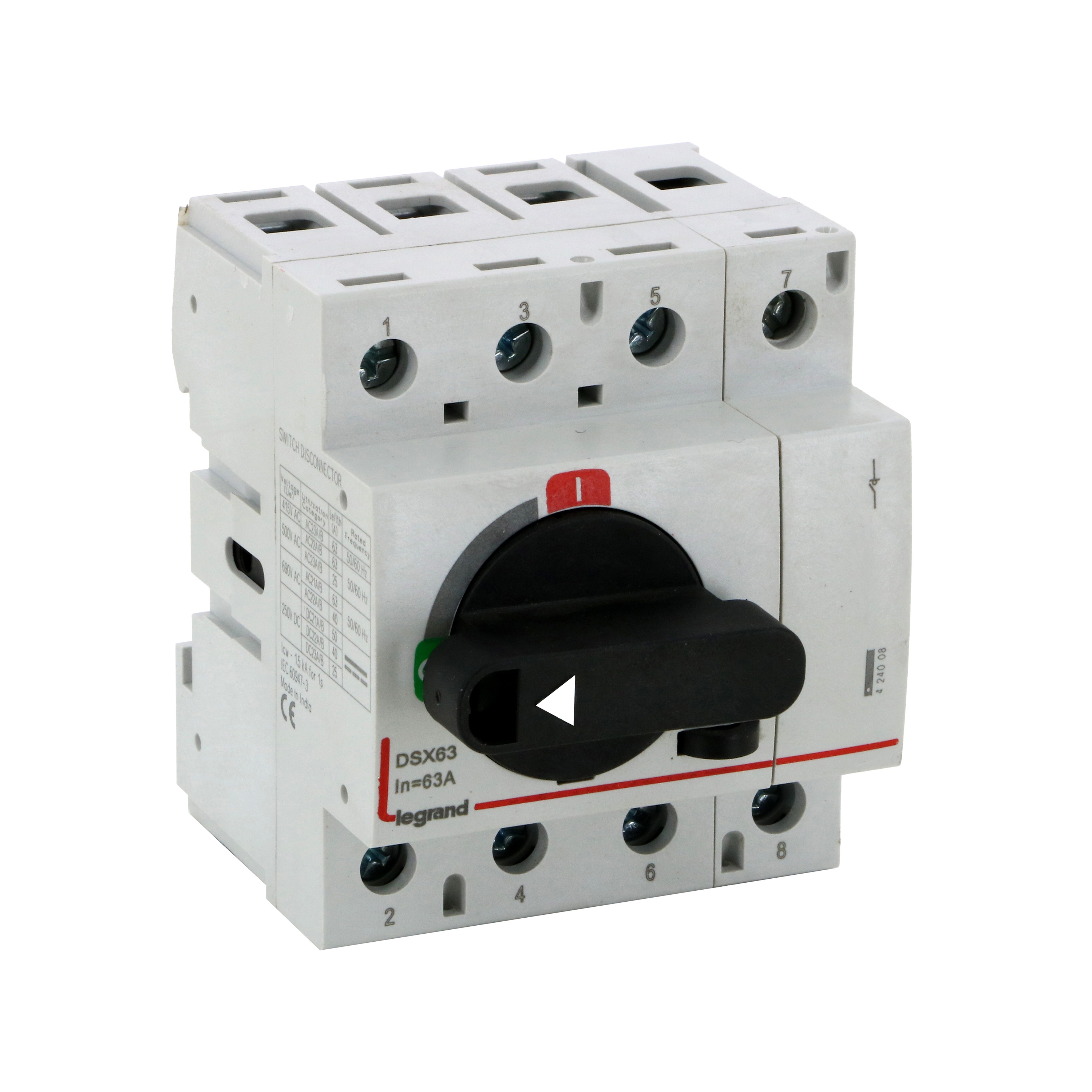 Interrupteur sectionneur DSX taille 1 63A 4 pôles - Courant nominal ...