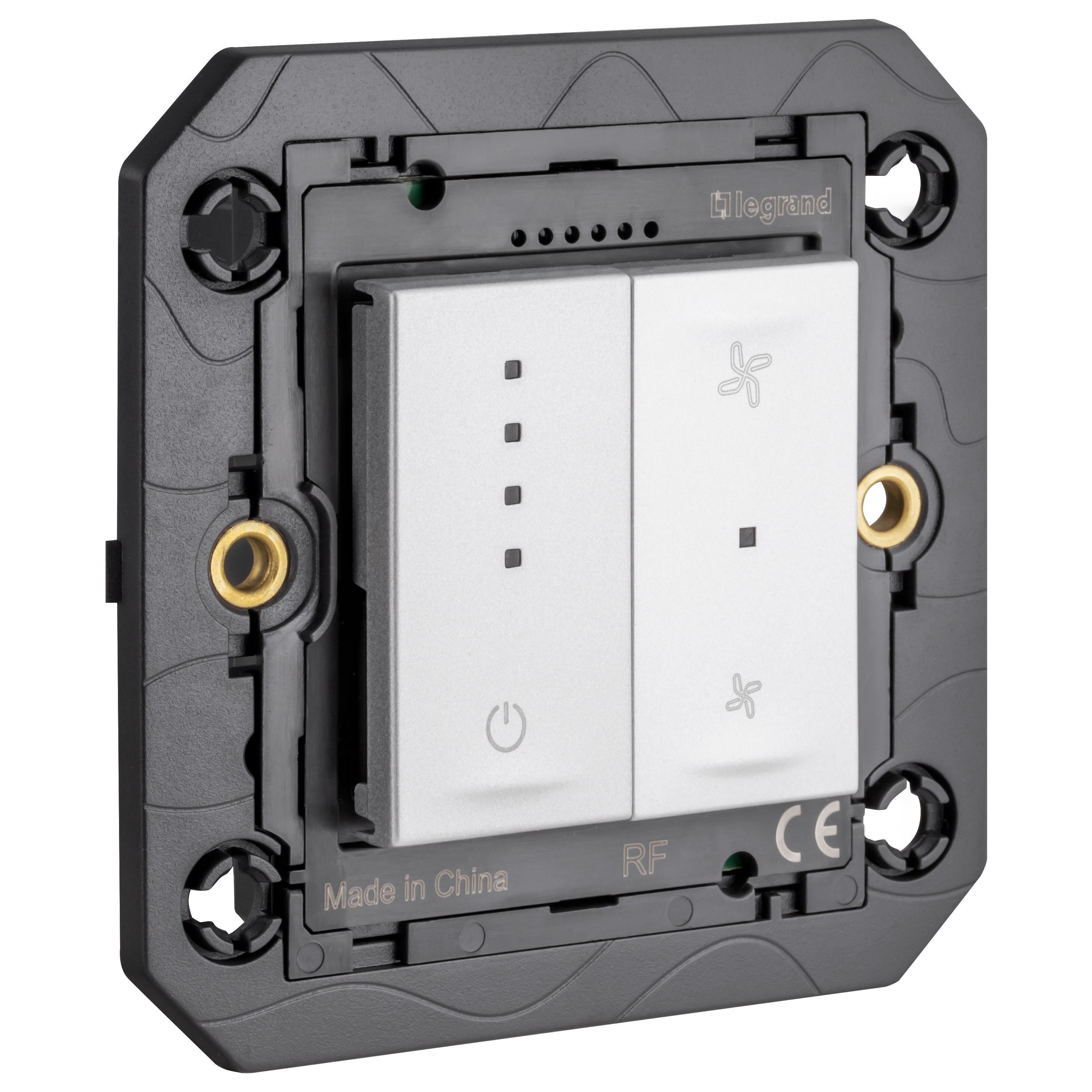 CONNECTED FAN CONTROLLER 4 SPEEDS 1 GANG ARTEOR SOFT ALU | 574646 ...