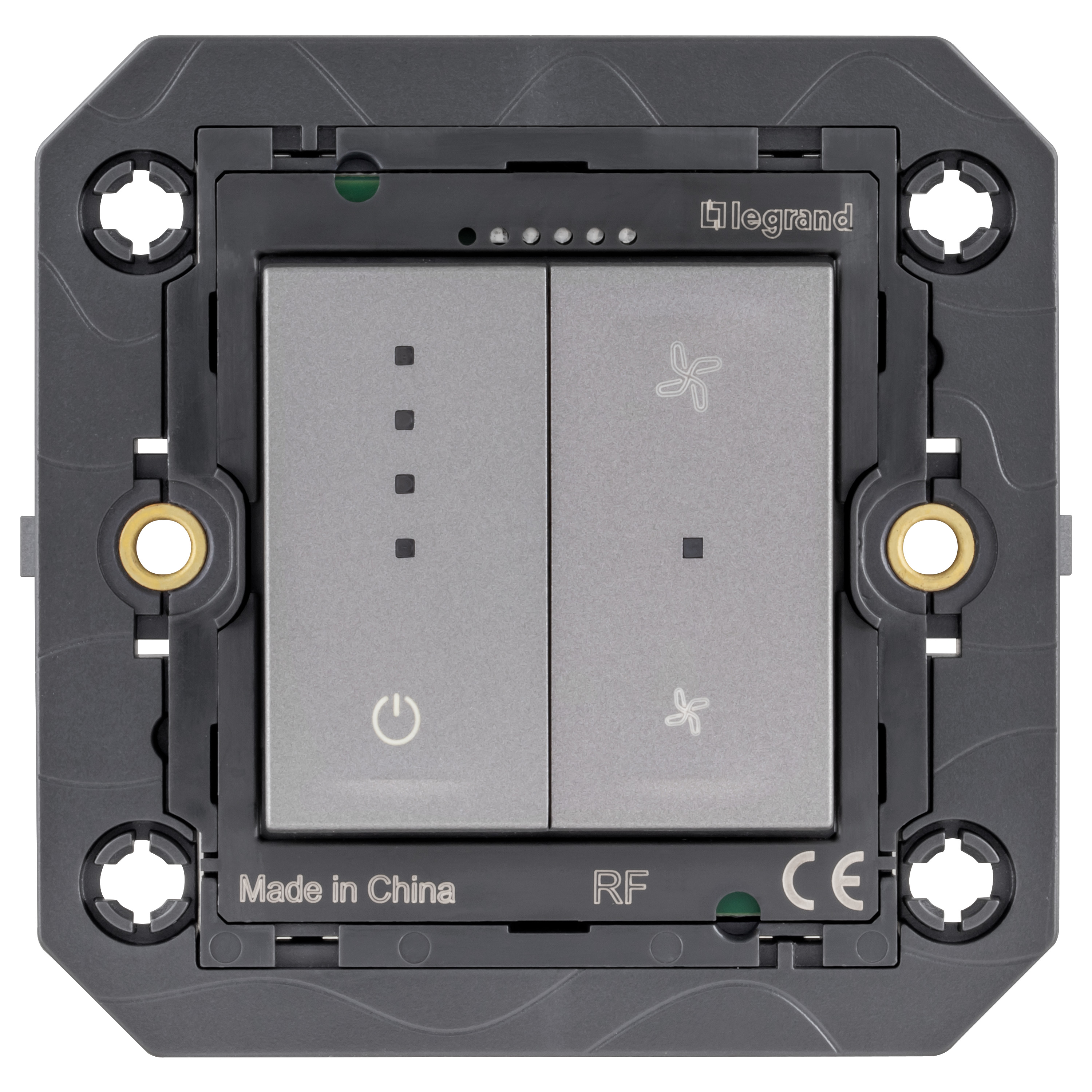 Connected fan controller 4 speeds 1 gang Arteor Magnesium - 230V ...