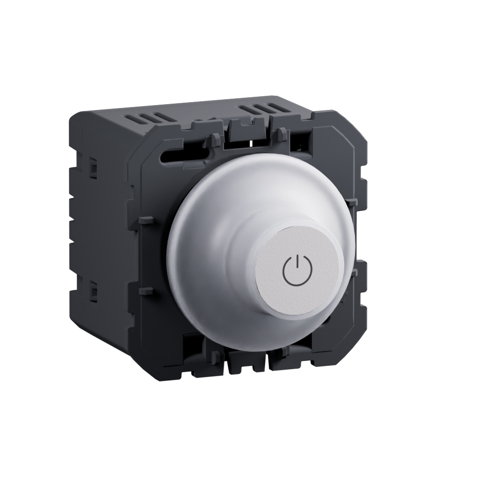 Rotary dimmer 2 modules with and without neutral - Matt white ...