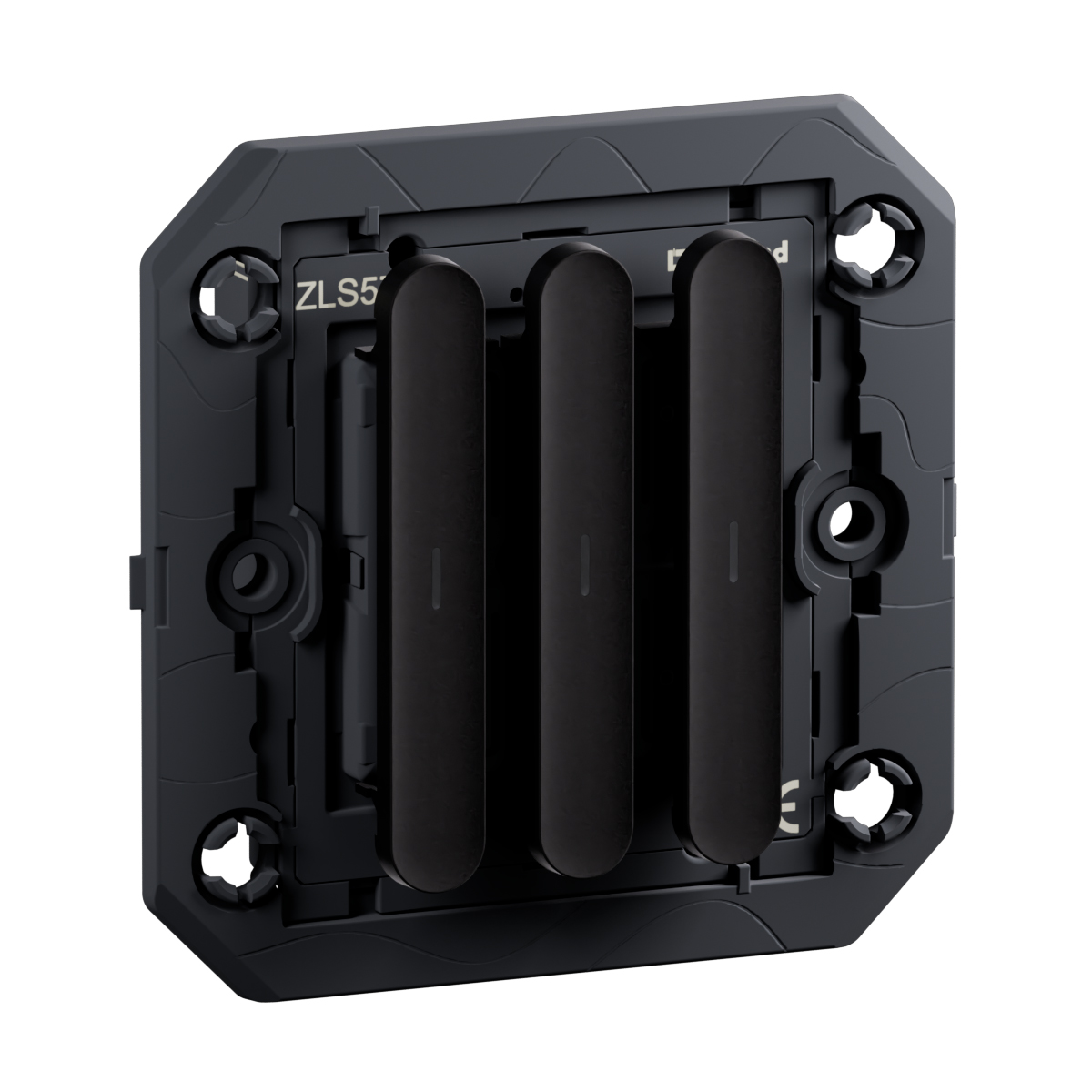 Arteor Advance wired light switch 3gang with neutral matt black ...