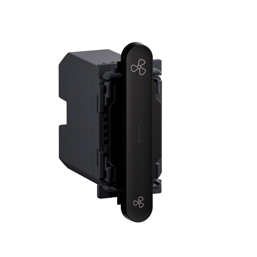Arteor Advance - Smart in wall wireless fan switch matt black - Zigbee ...