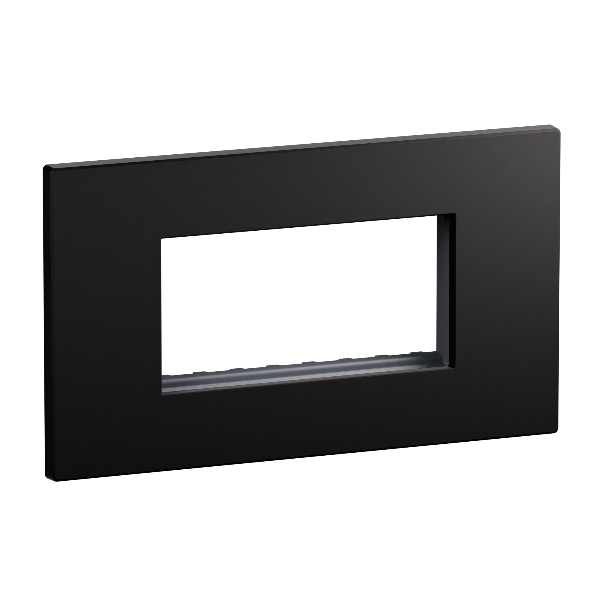 Arteor Advance - 4 modules plate+frame matt black - 4-module horizontal ...