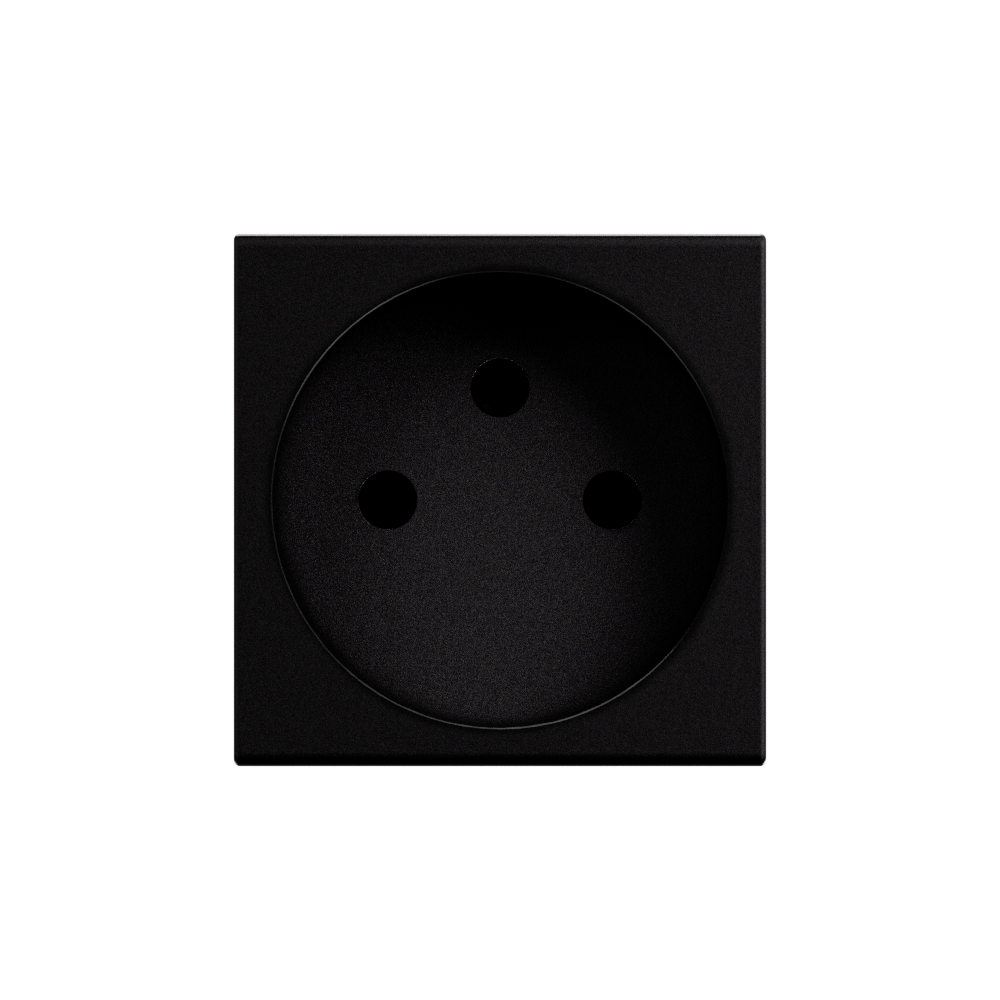 Socket, 2 modules israelian two poles + earth shuttered socket - Matt ...