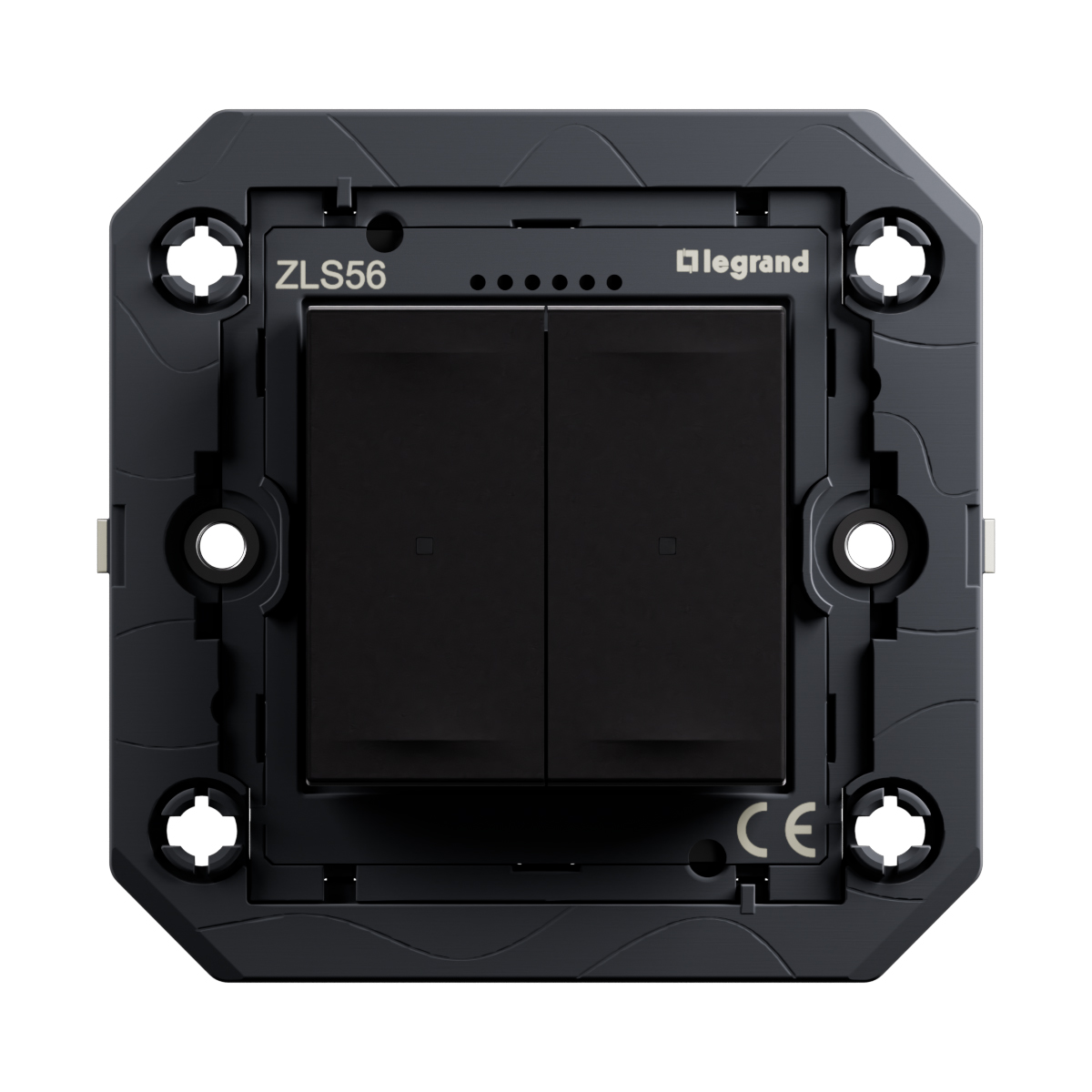 Arteor Advance wired light switch 2gang with neutral matt black | AC52102MB3 | 3414972706988 ...