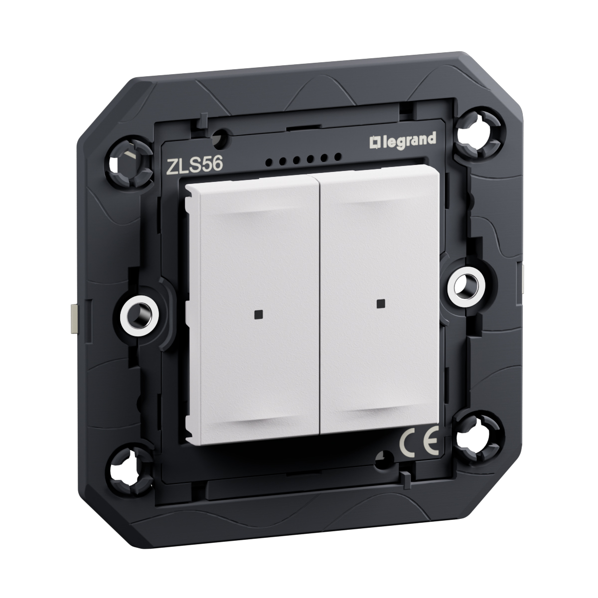 Arteor Advance wired light switch 2gang with neutral matt white ...