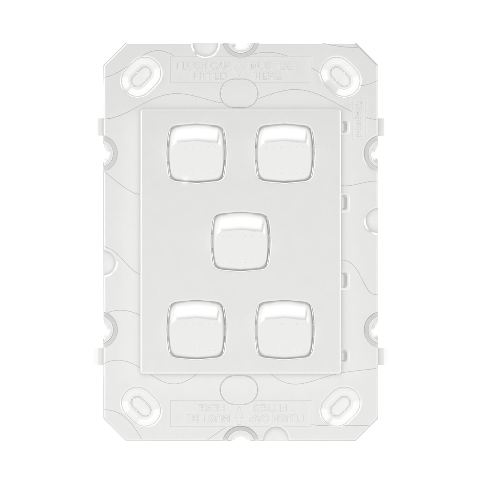 Legrand Arteor 770 Series 16A 240V a.c 5 Gang 2 Way Single Pole Double ...