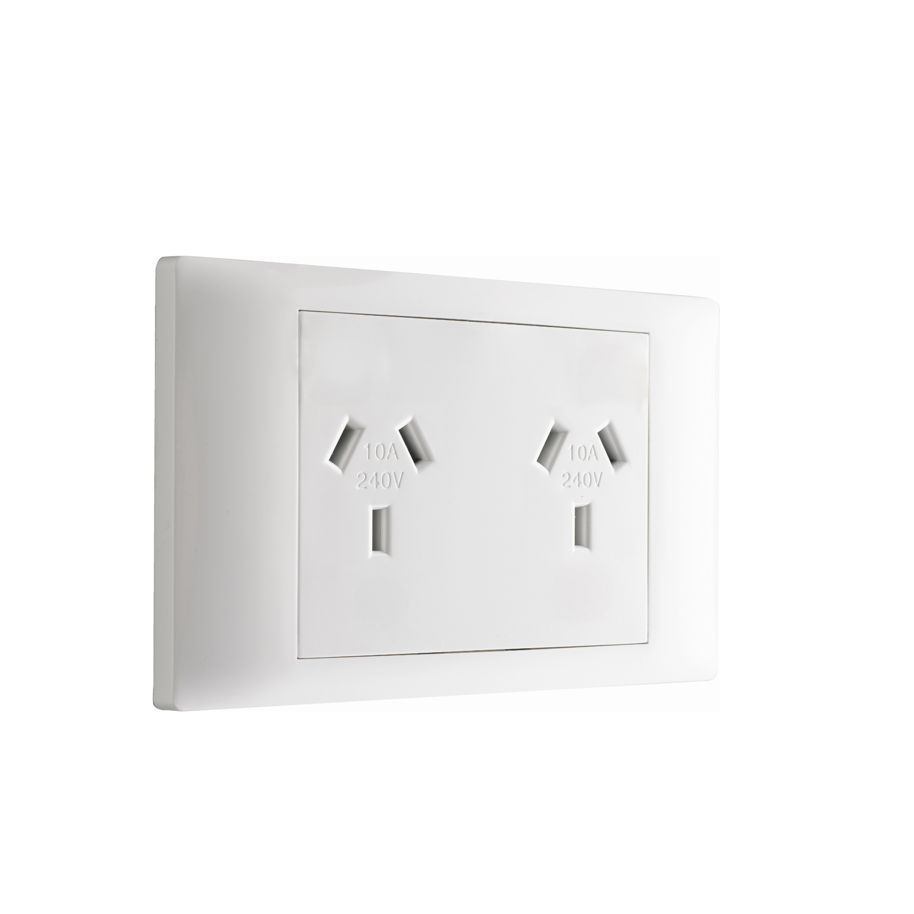 Excel Life Common Plate 10A Autoswitch Horizontal Double Power Point ...