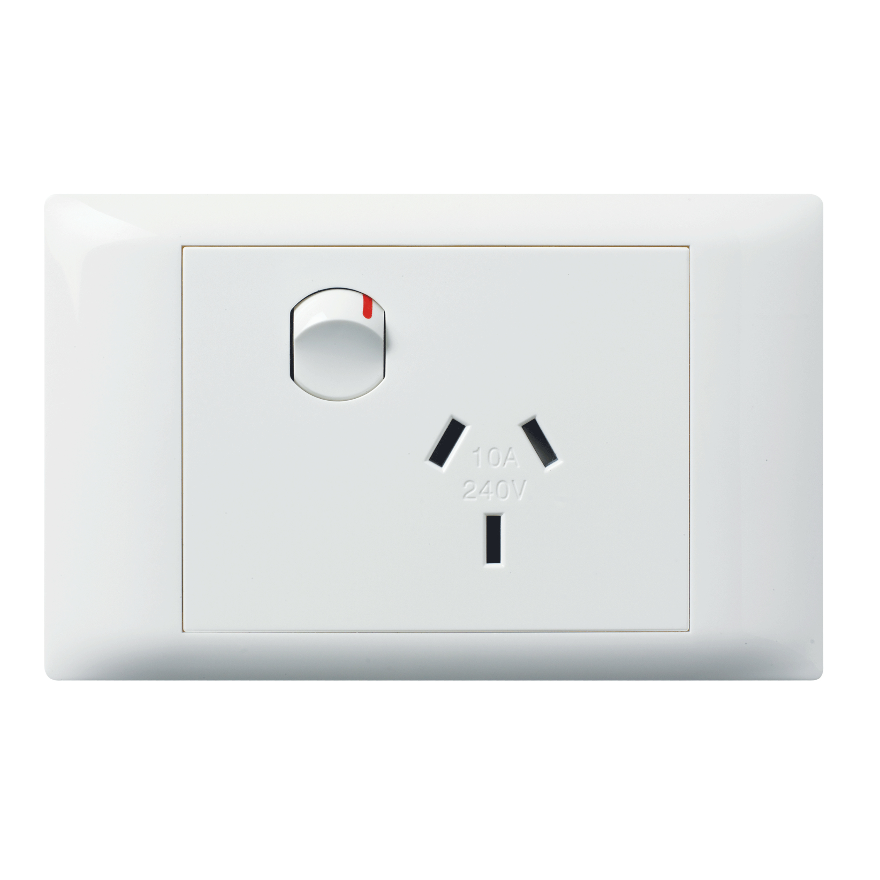 Excel Life Secure Plate 10A Horizontal Single Power Point White ...