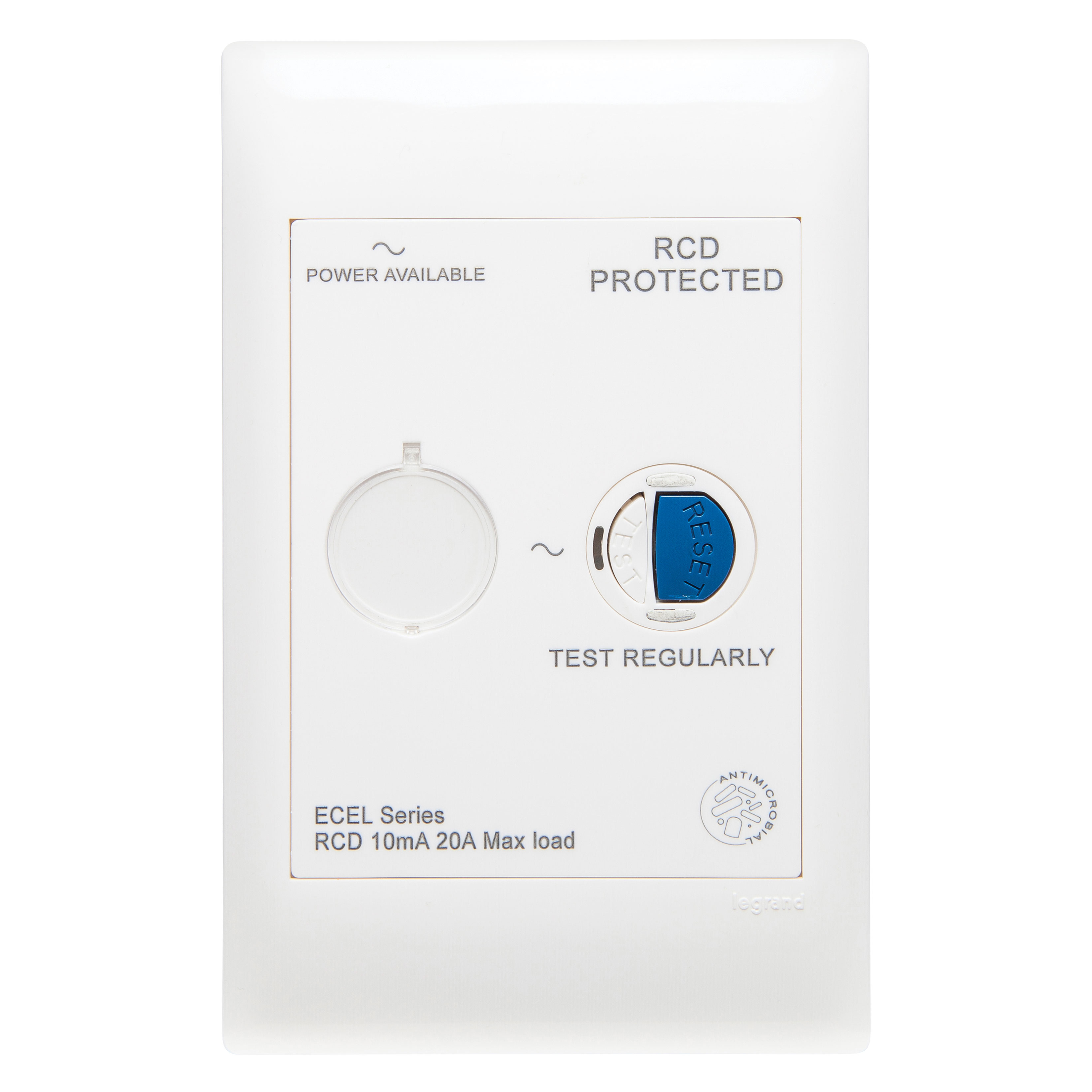 Excel Life Medical Common Plate Vertical 10mA RCD Switch with LED ...