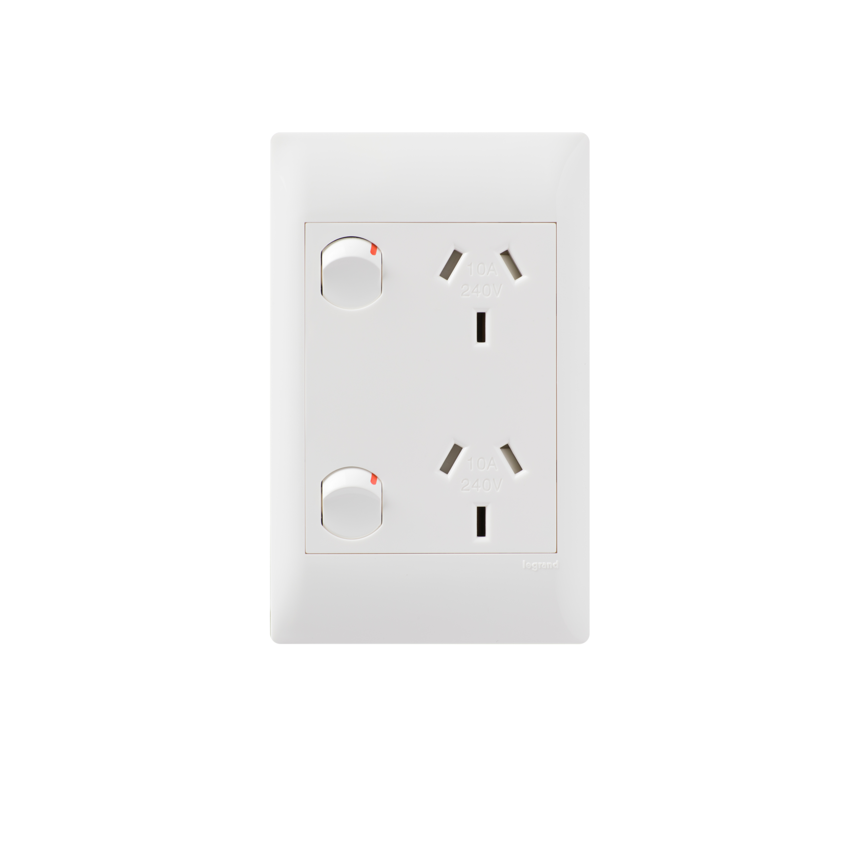 Excel Life Common Plate 10A Vertical Double Power Point | ECV777WE ...