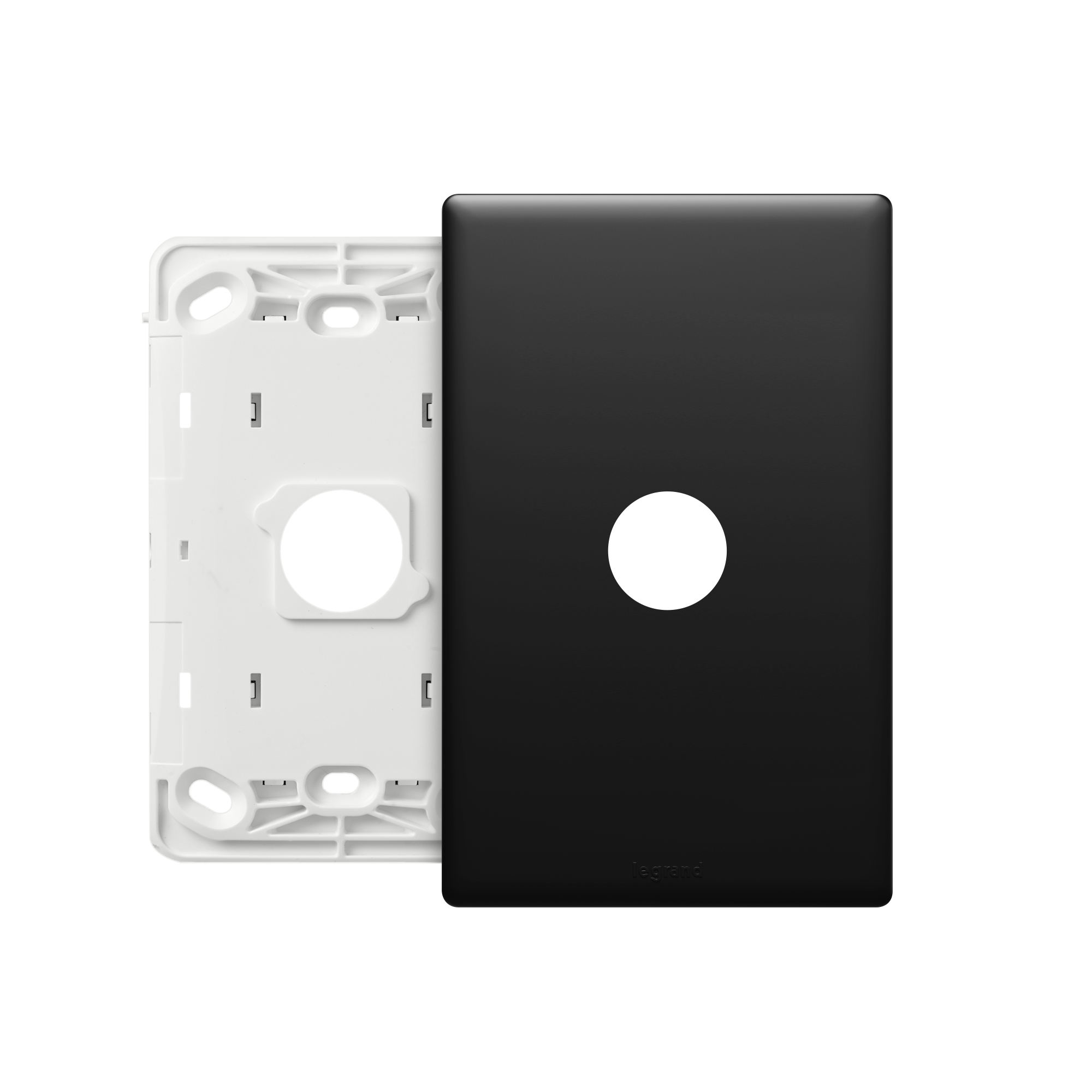 Excel Life EM Series Grid & Plate 1 Gang Matt Black | ED770/1GPLMB ...