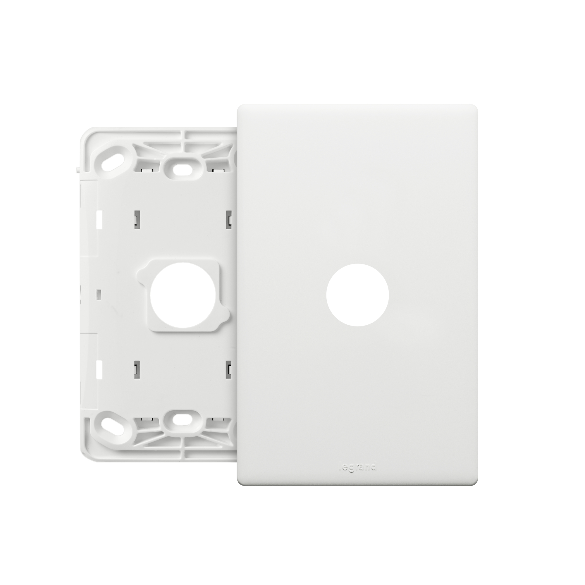 Excel Life EM Series Grid & Plate 1 Gang Matt White | ED770/1GPLMW ...