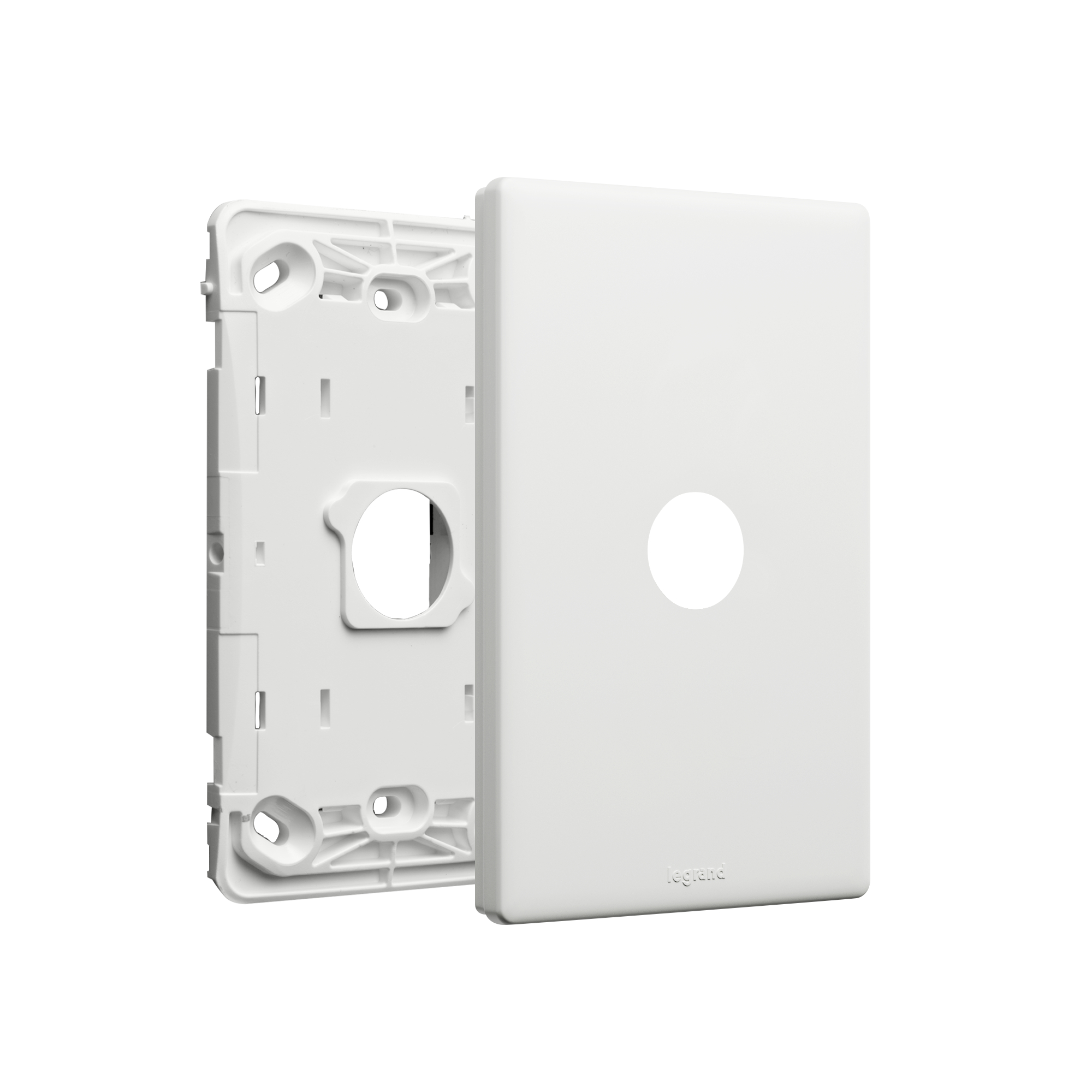 Excel Life EM Series Grid & Plate 1 Gang Matt White | ED770/1GPLMW ...