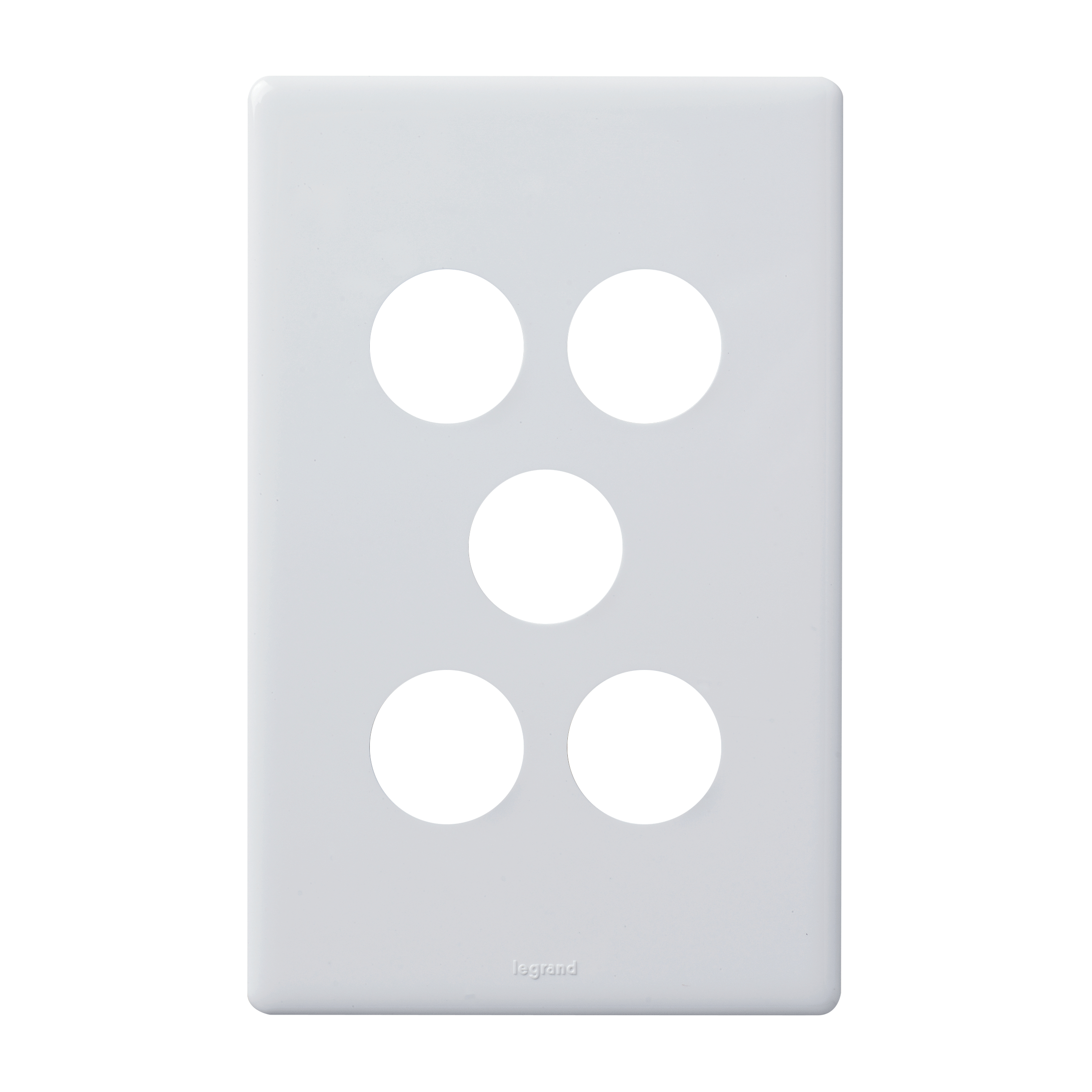 Excel Life EM Series Grid & Plate 5 Gang Gloss White | ED770/5GPLWE ...