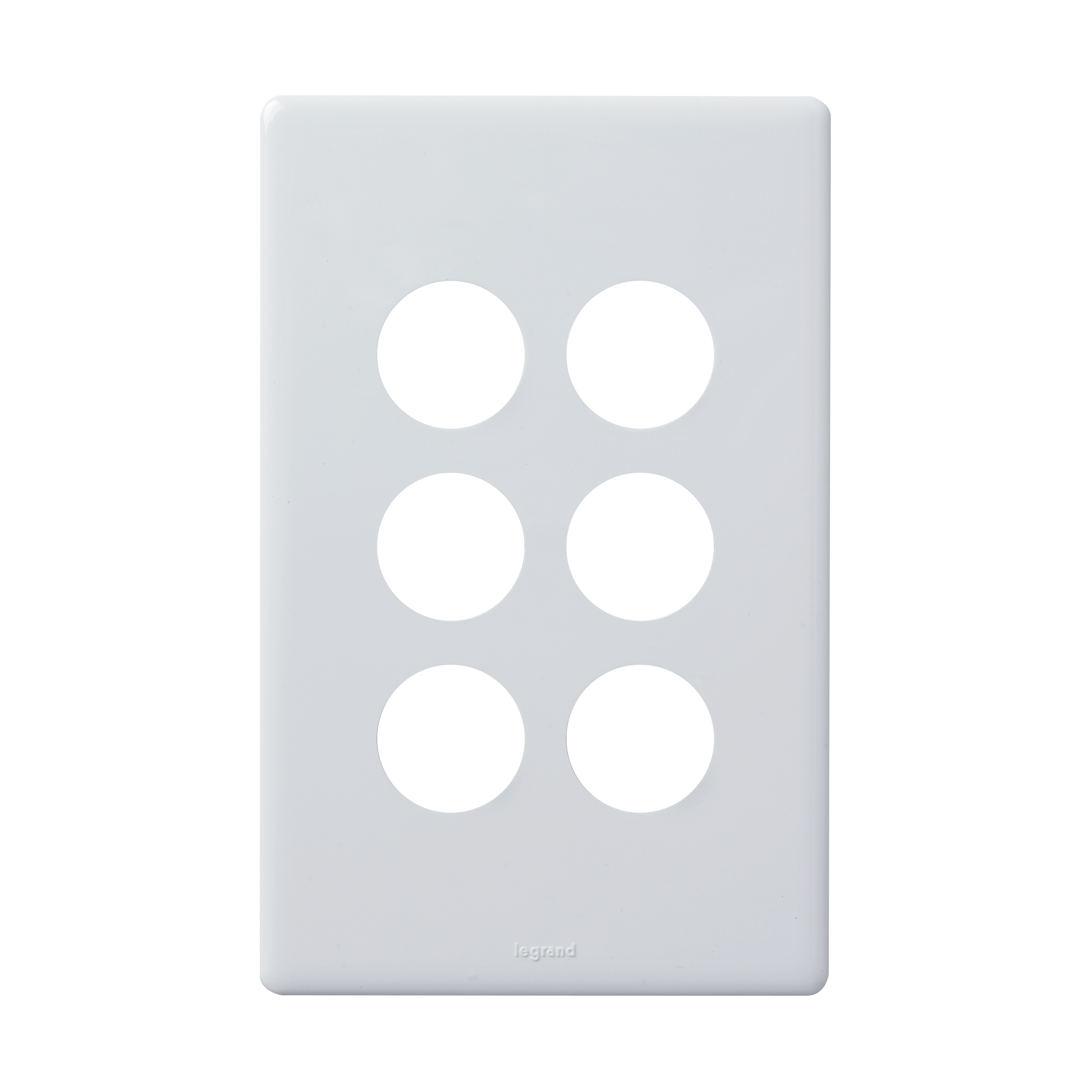 Excel Life EM Series Grid & Plate 6 Gang Gloss White | ED770/6GPLWE ...