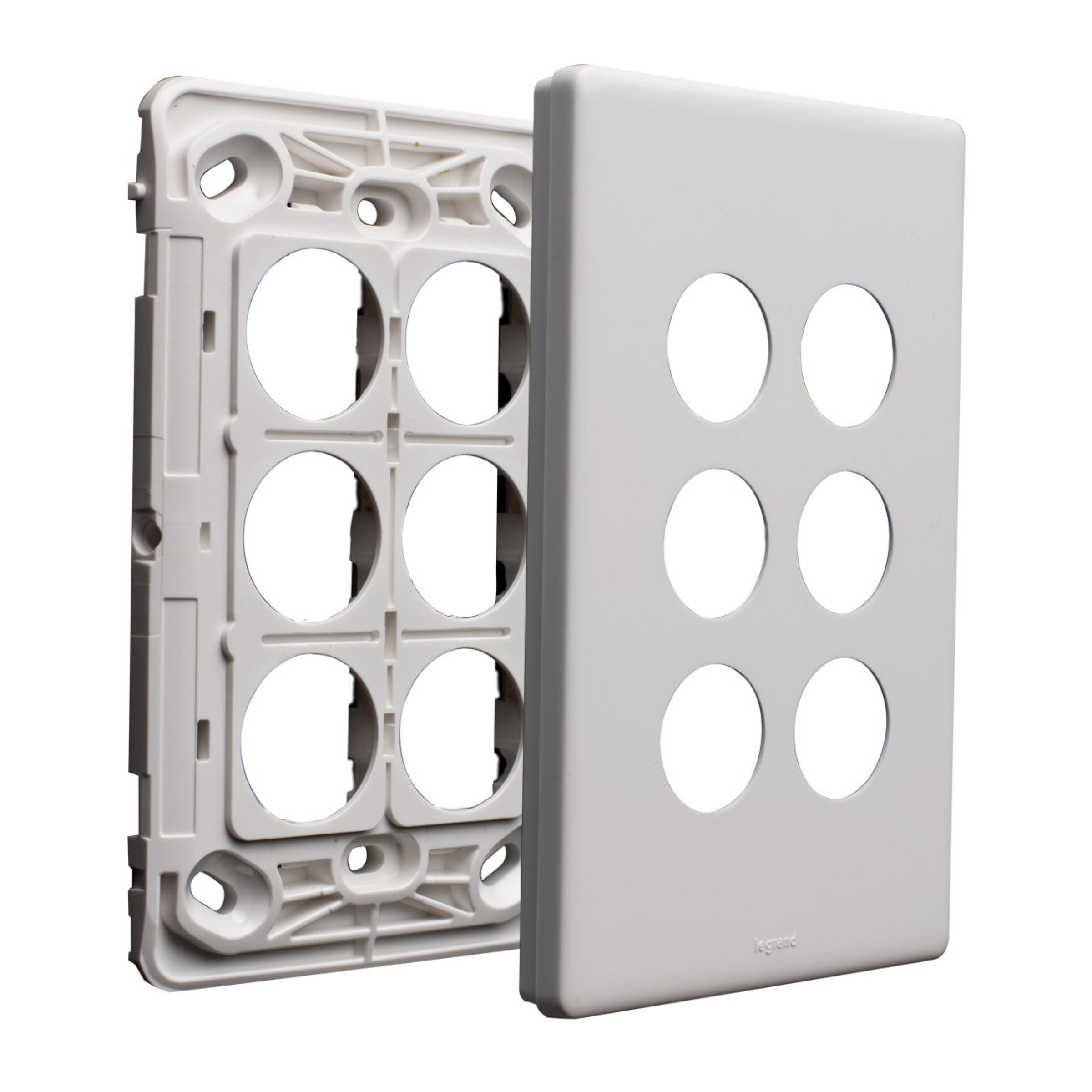 Excel Life EM Series Grid & Plate 6 Gang Gloss White | ED770/6GPLWE ...