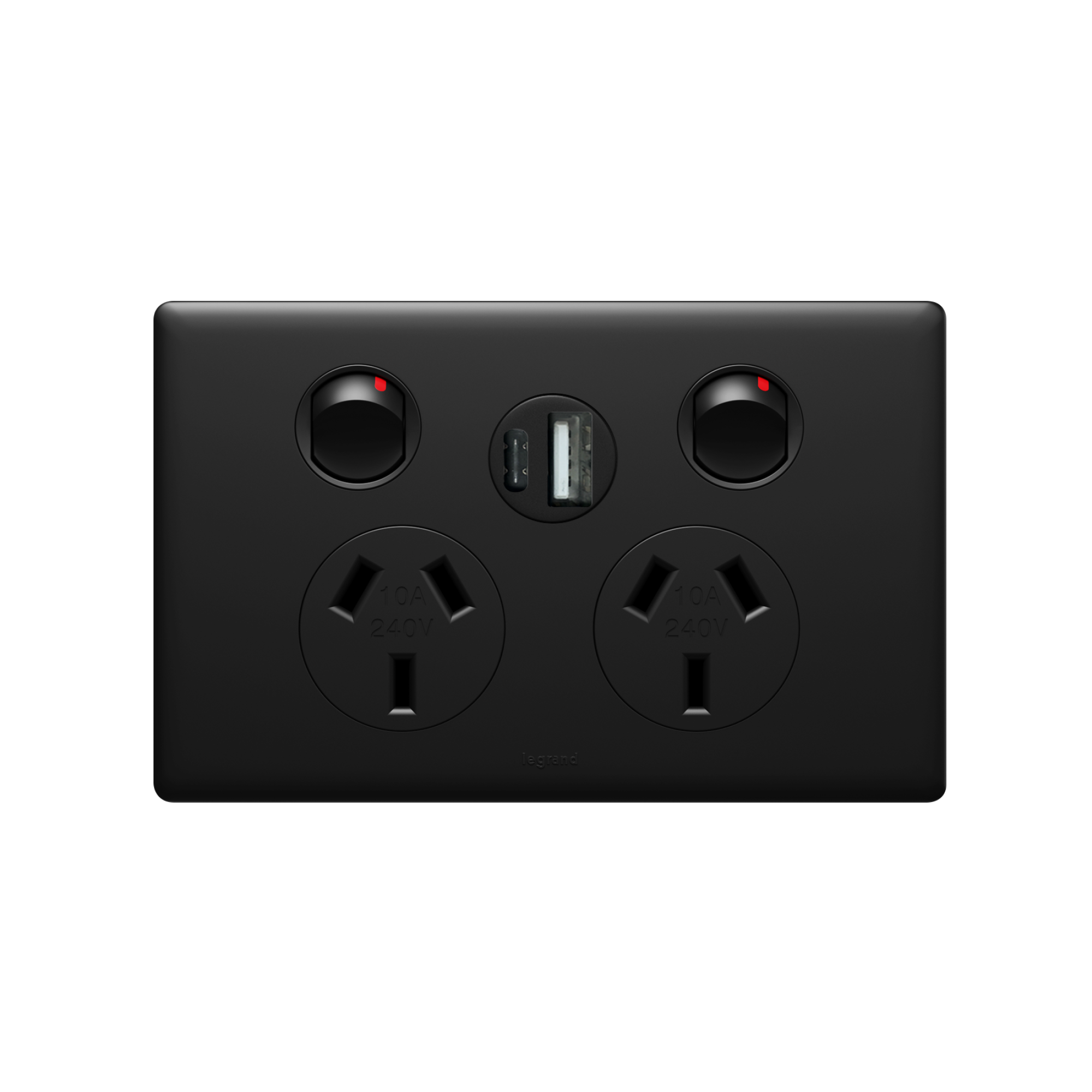 Excel Life 10A Double Powerpoint with Integrated USB Type A+C Chargers ...
