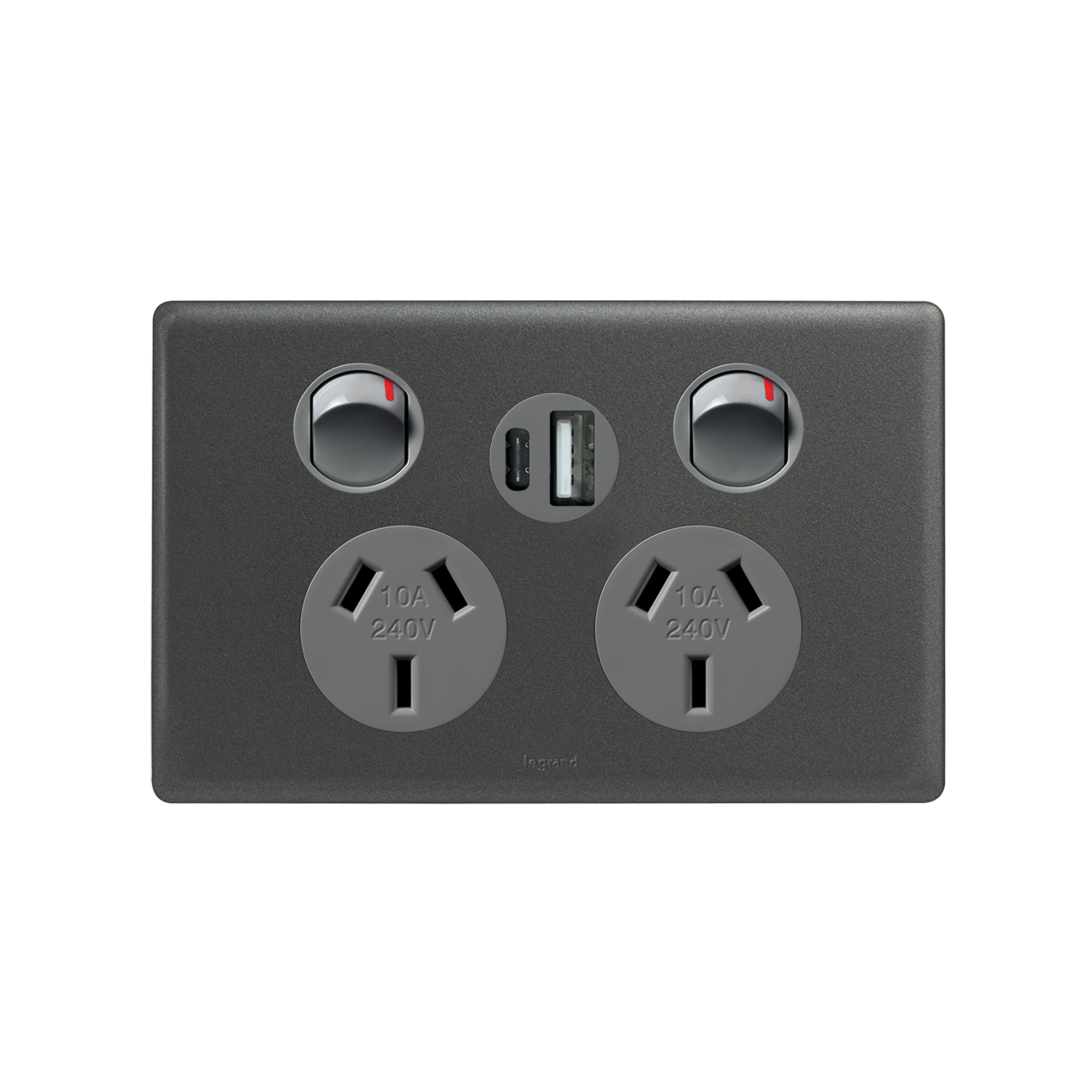Excel Life 10A Double Powerpoint with Integrated USB Type A+C Chargers ...