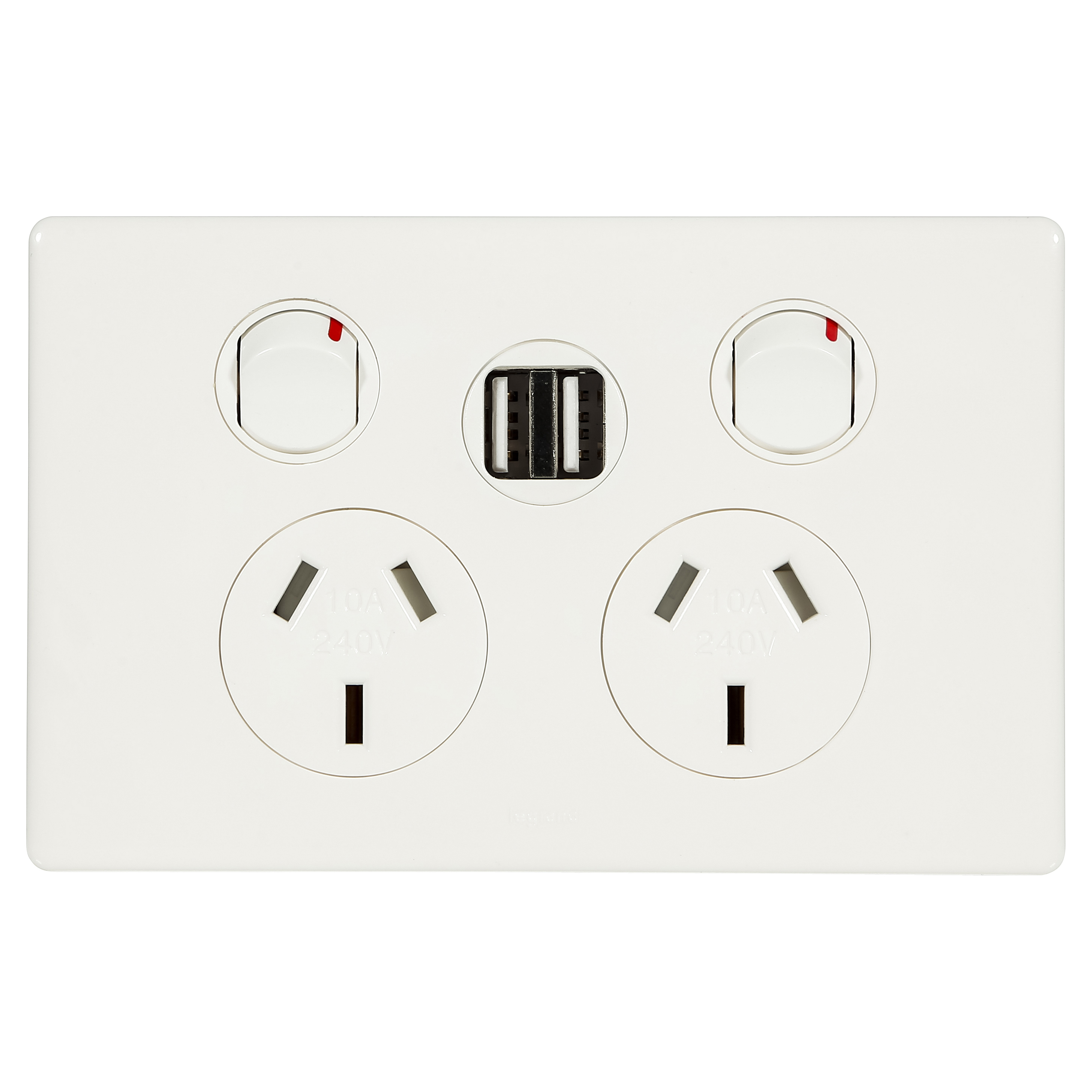 Excel Life 10A Double Powerpoint with Integrated USB Dual Type A ...