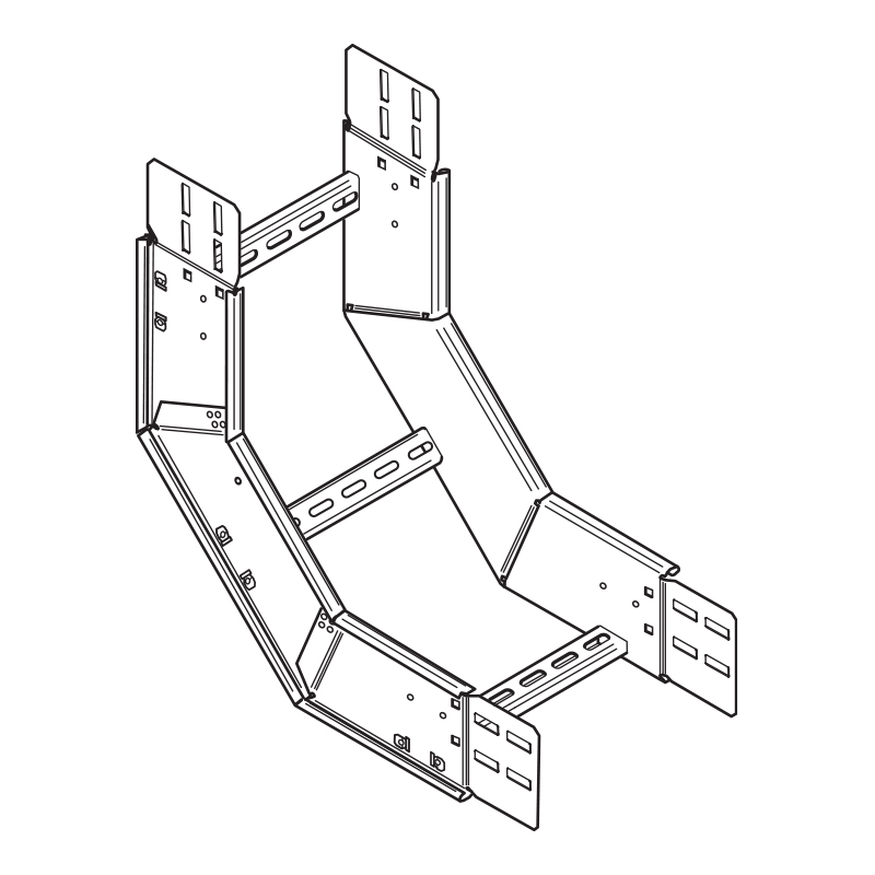Swifts Extra Heavy Duty Pre-Galvanised Steel Cable Ladder 90° 300mm ...