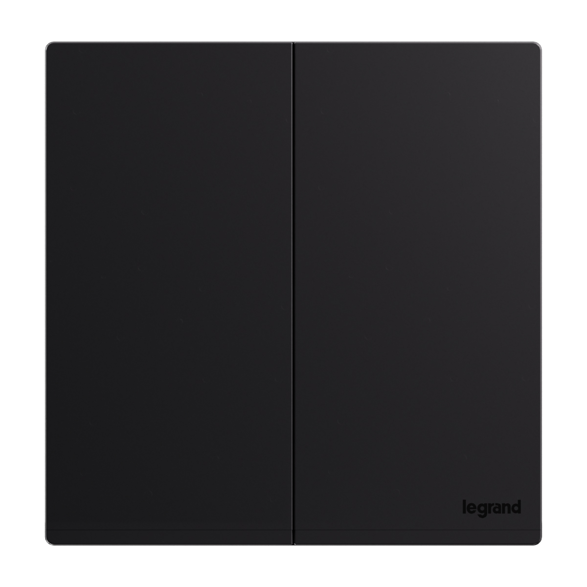 Galion Up - 2G 10A push button matt black - 250V AC - Screw terminal ...