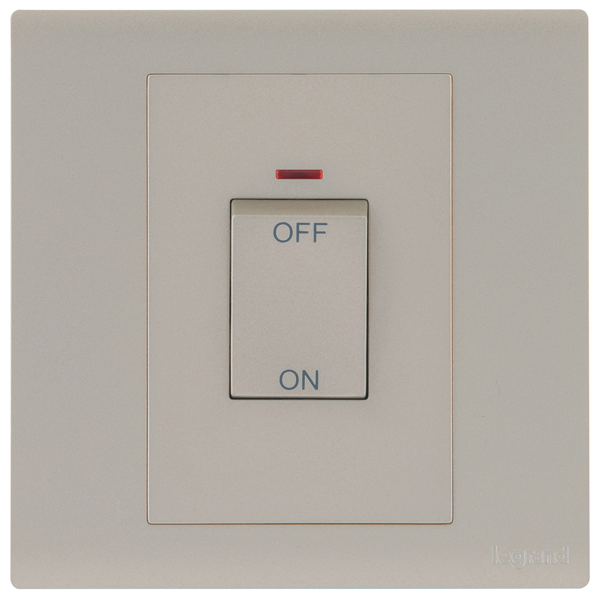 Obria 1 gang 1W 45A Dp Switch With Red Led Indicator - Champagne ...