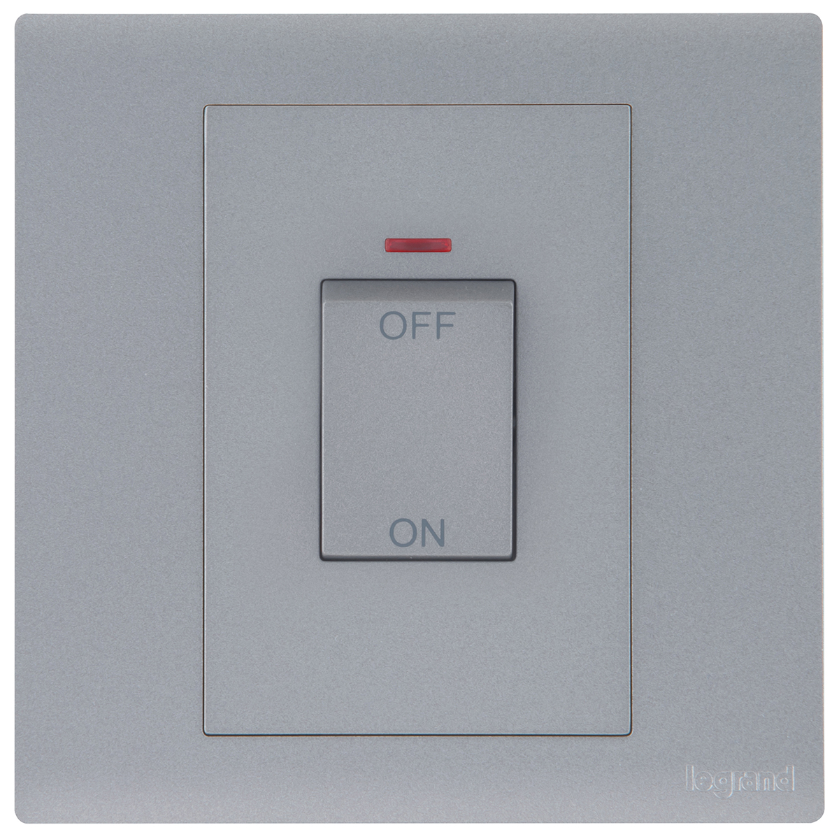 Obria 1 gang 1W 45A Dp Switch With Red Led Indicator - Dark Silver ...