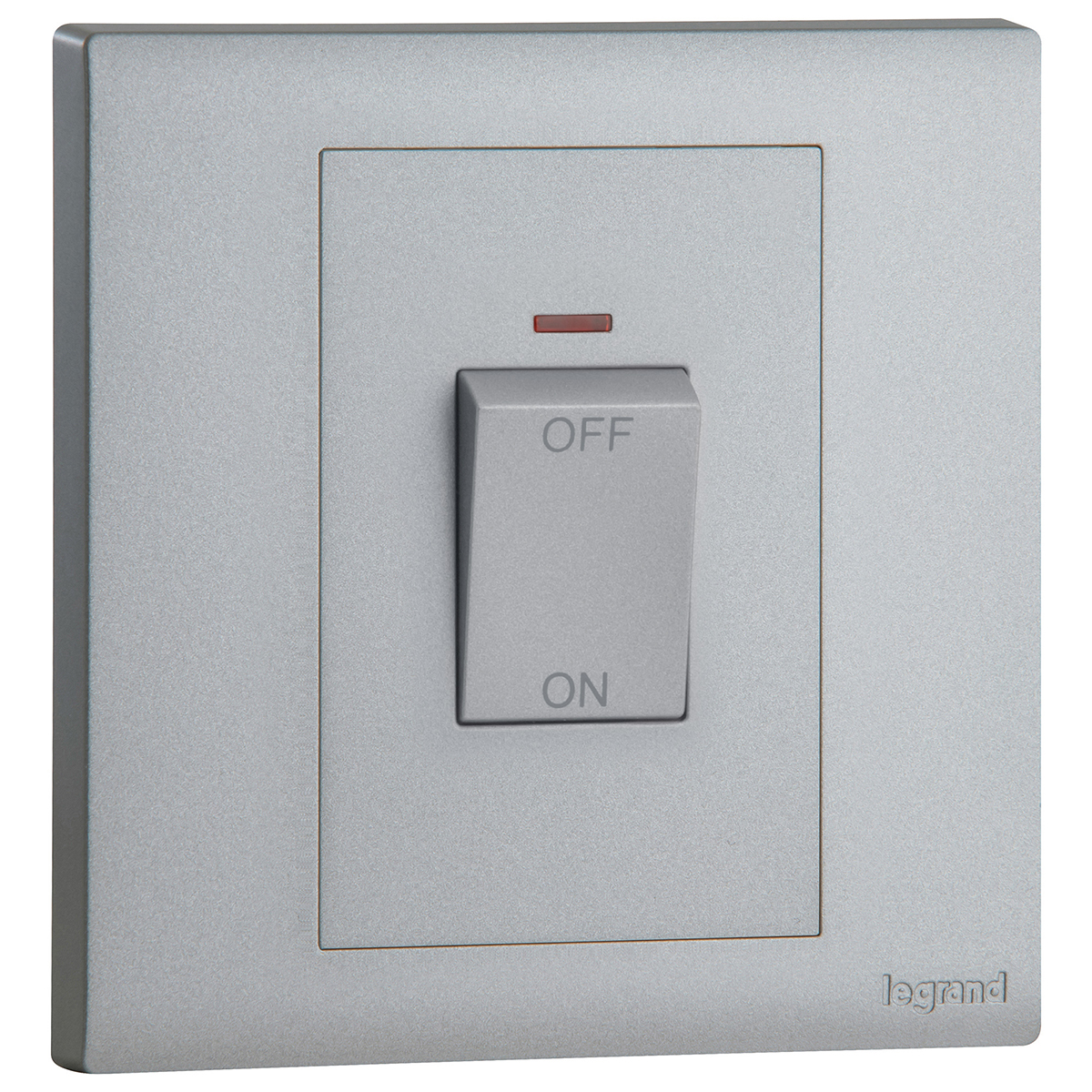 Obria 1 gang 1W 45A Dp Switch With Red Led Indicator - Dark Silver ...