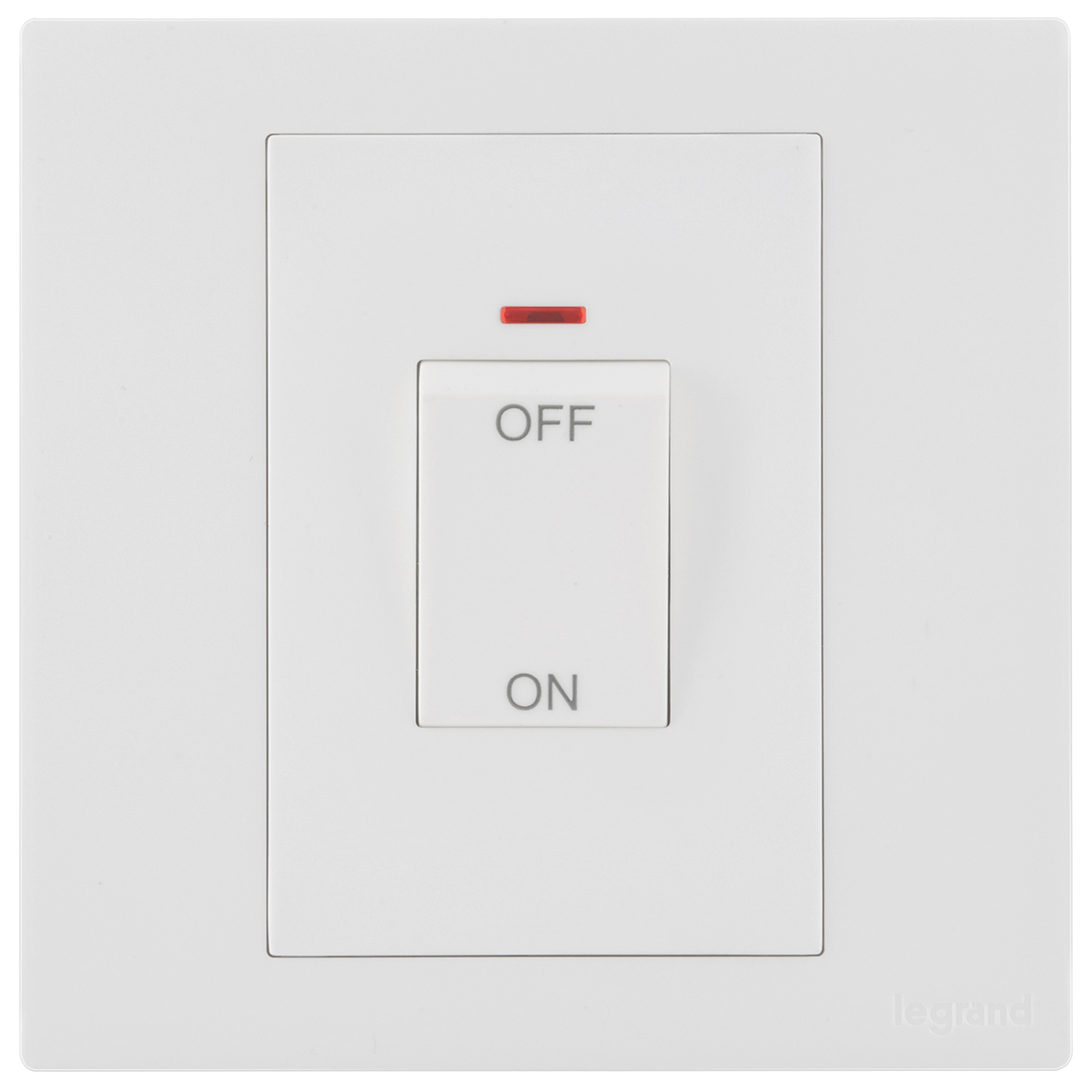 Obria 1 gang 1W 45A Dp Switch With Red Led Indicator - Matt White ...