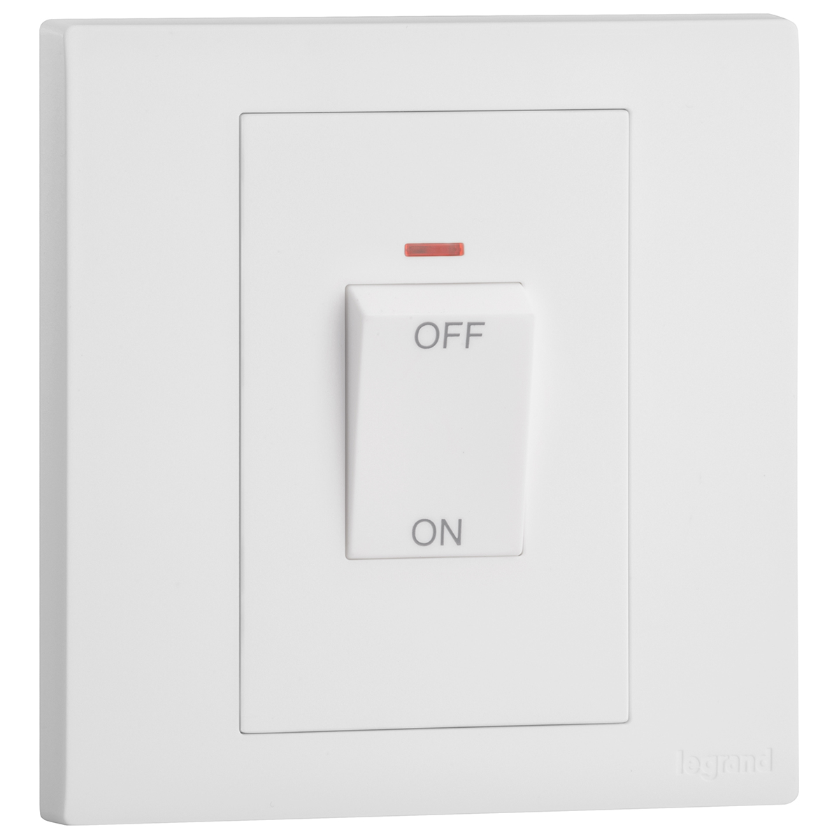 Obria 1 gang 1W 45A Dp Switch With Red Led Indicator - Matt White ...