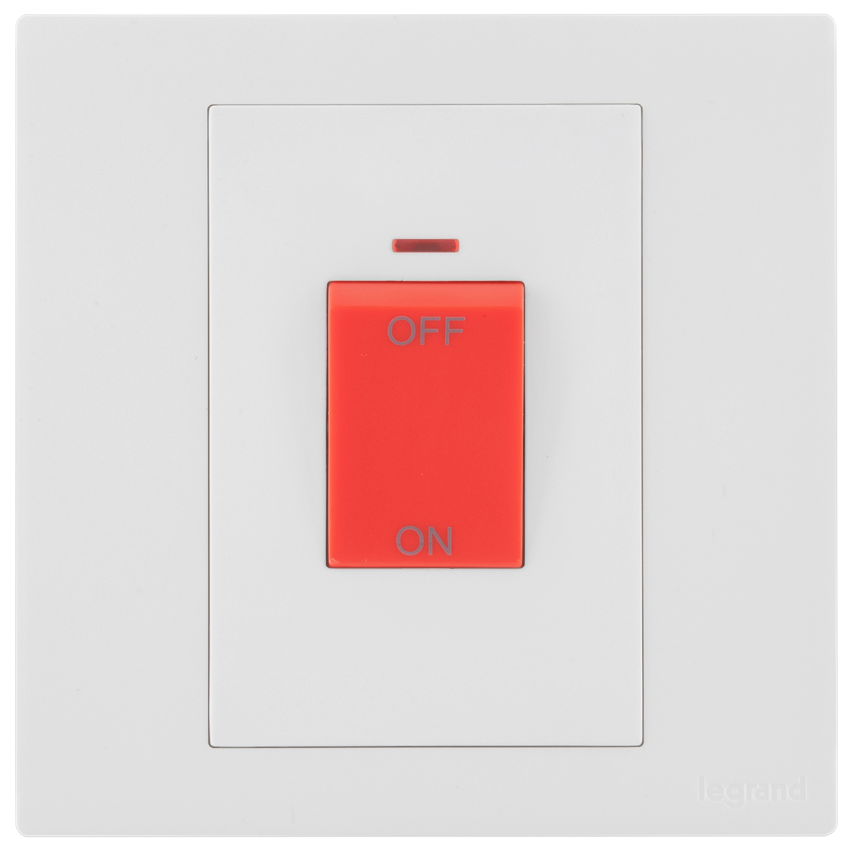 Obria 1 gang 1W 45A Dp Switch With Red Led Indicator - Matt White ...
