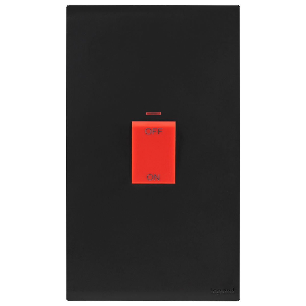 Obria 2 gang 1W Vertical 45A Dp Switch With Red Led Indicator - Matt ...