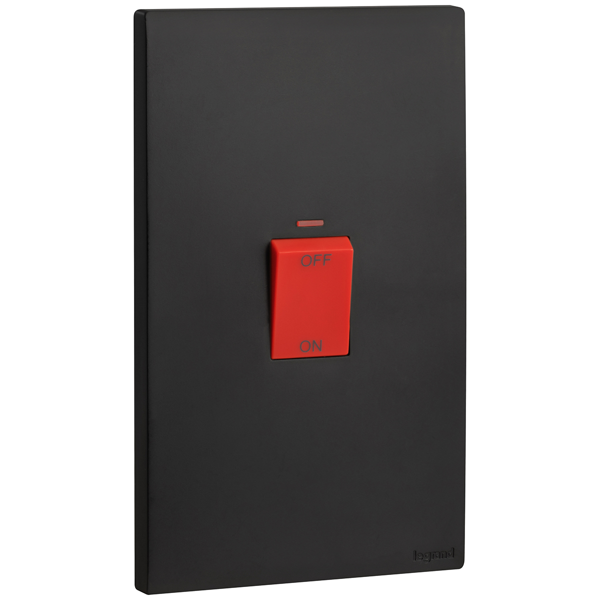 Obria 2 gang 1W Vertical 45A Dp Switch With Red Led Indicator - Matt ...