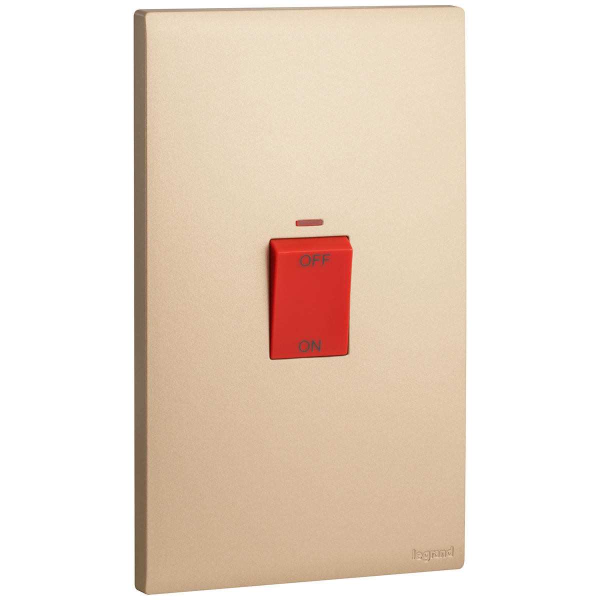 Obria 2 gang 1W Vertical 45A Dp Switch With Red Led Indicator - Rose ...