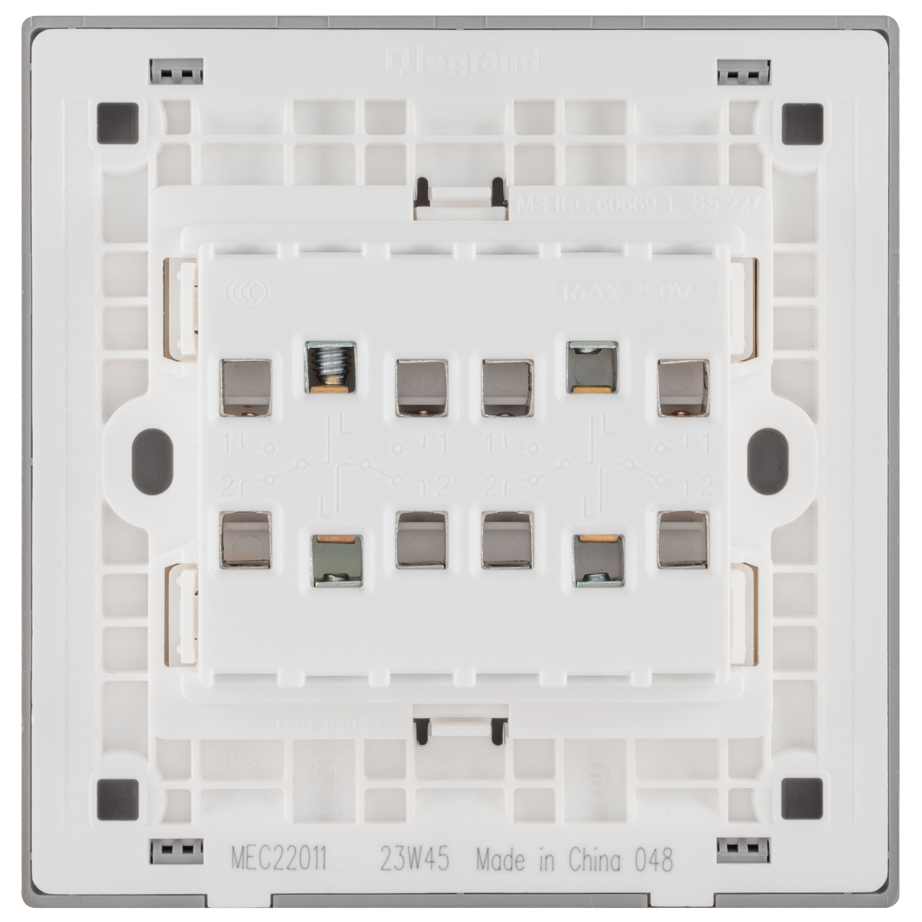 Obria 4 gang 2W 16Ax Switch - Matt Black | MEC22011BL | 3414972668736 ...