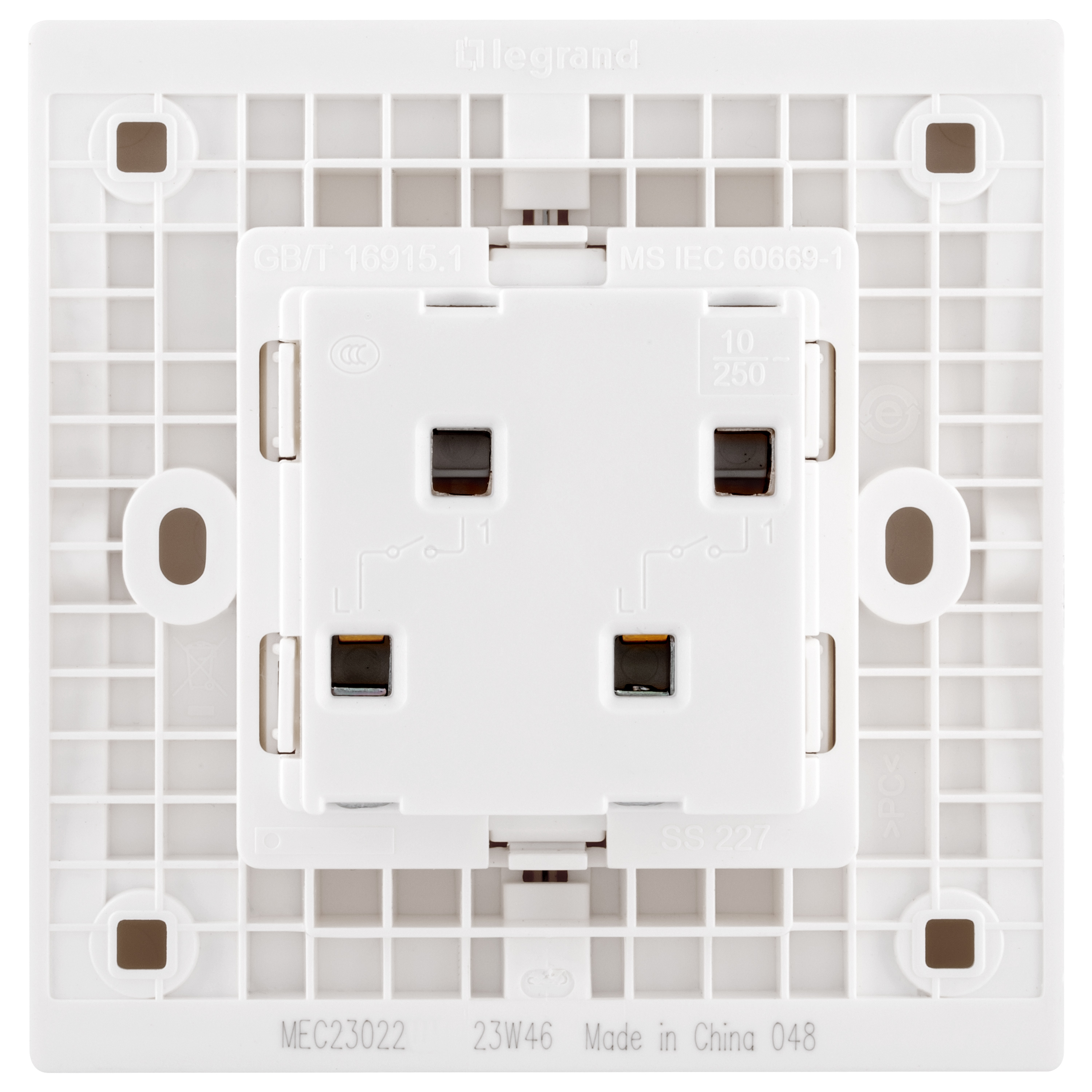 Obria 2 gang 10A Push Button - Matt White | MEC23022WH | 3414972669290 ...