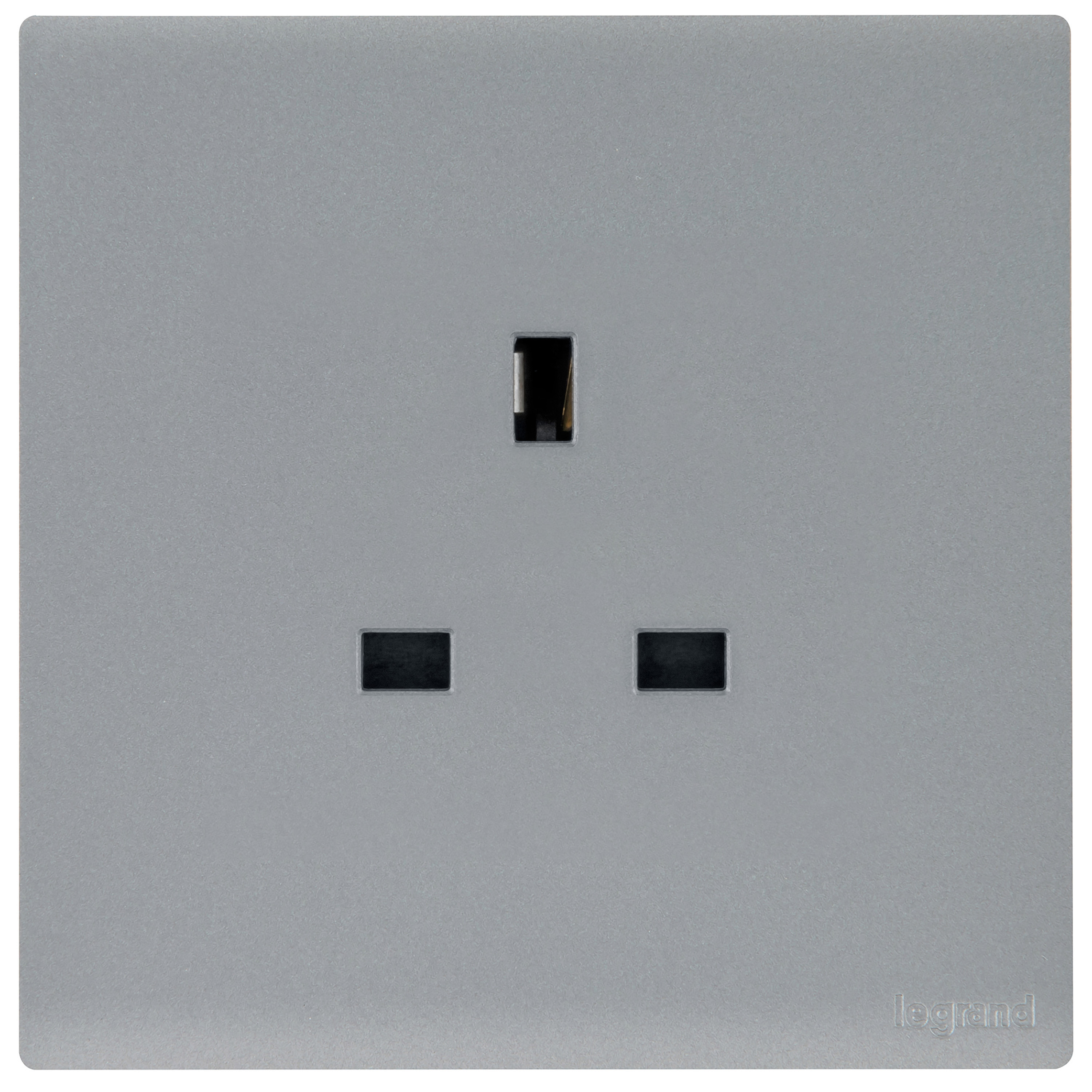 Obria 1 gang Bs 13A Unswitched Socket Dark Silver | MEC31032SL ...