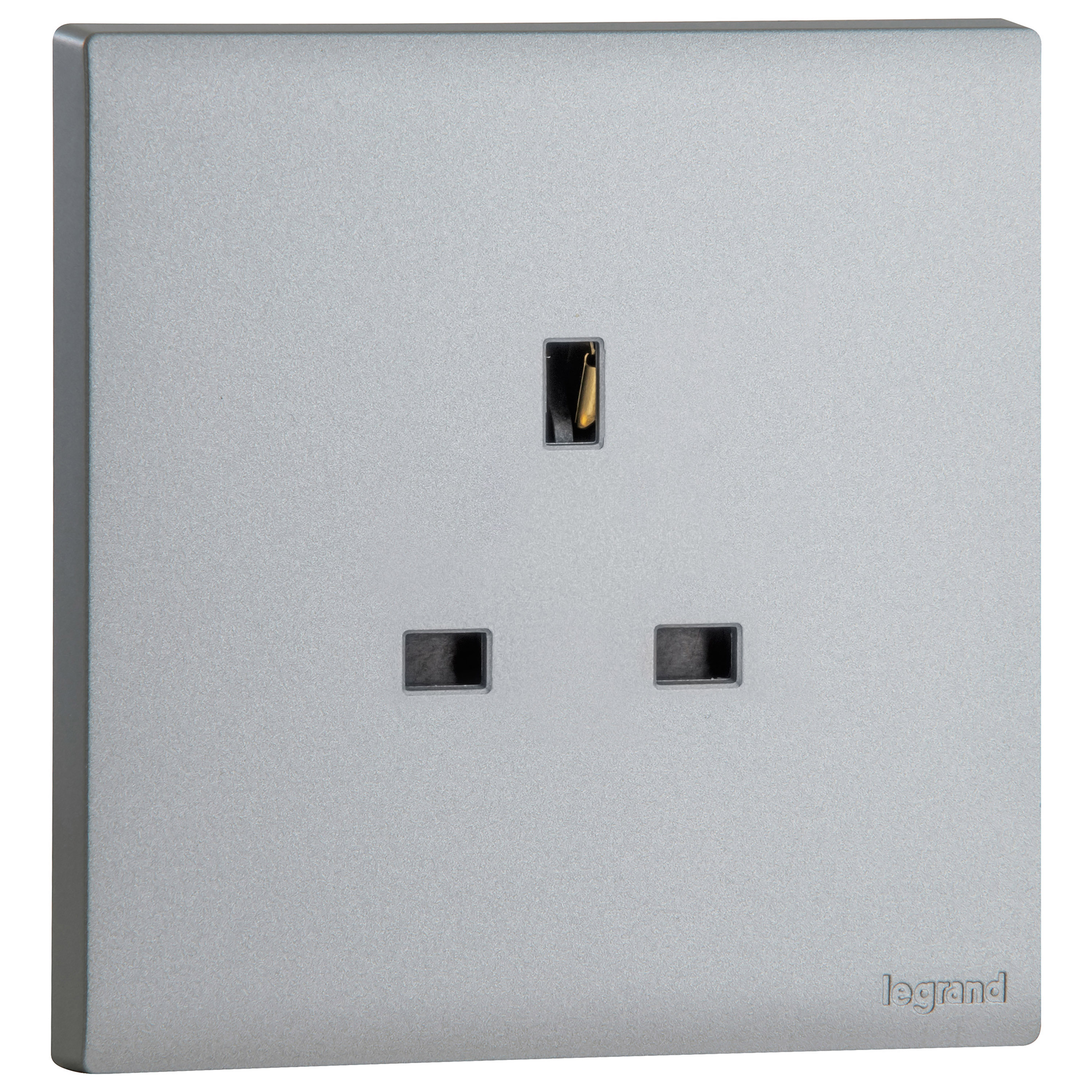 Obria 1 gang Bs 13A Unswitched Socket Dark Silver | MEC31032SL ...