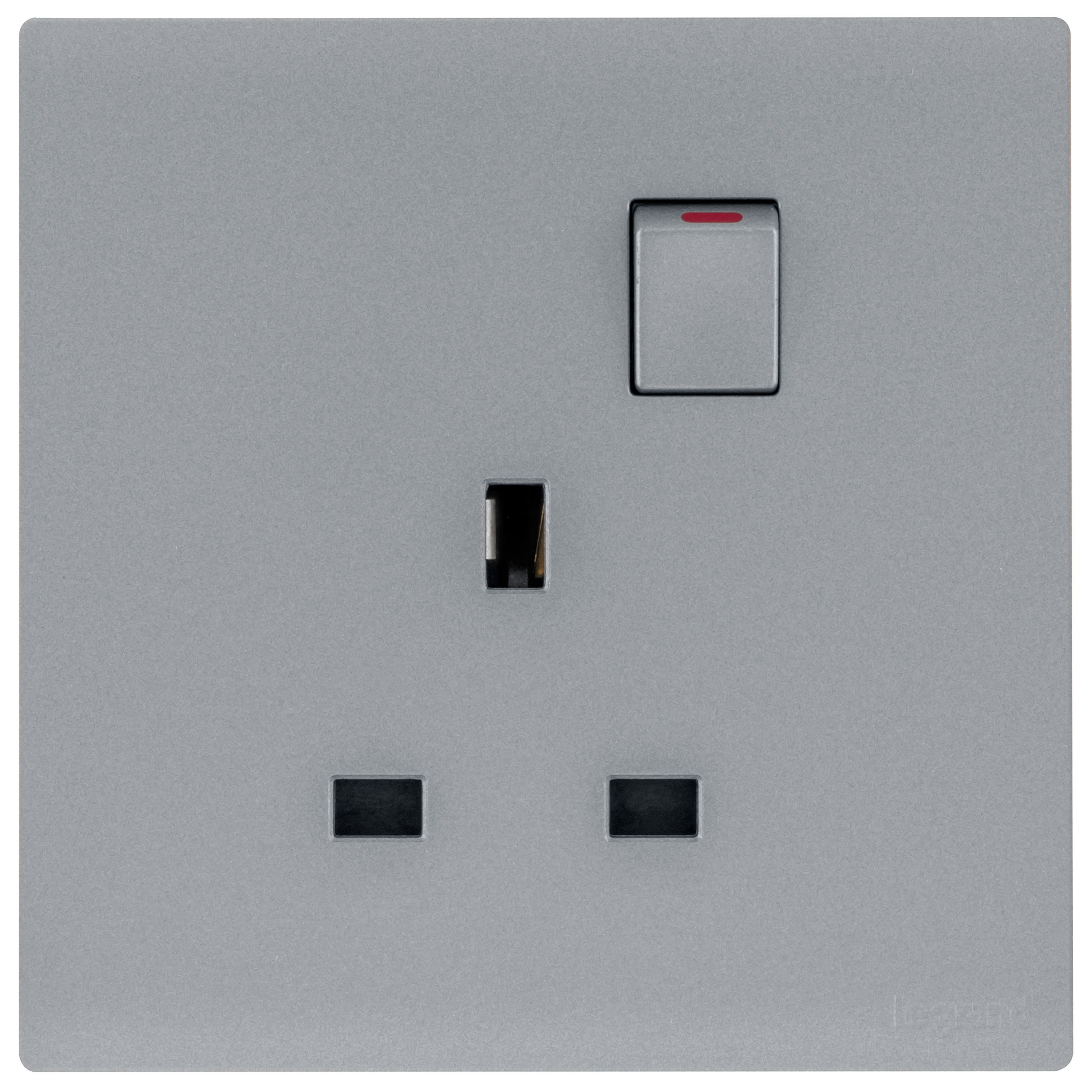 Obria 1 gang BS 13A Switched Socket - Dark Silver | MEC32034SL ...