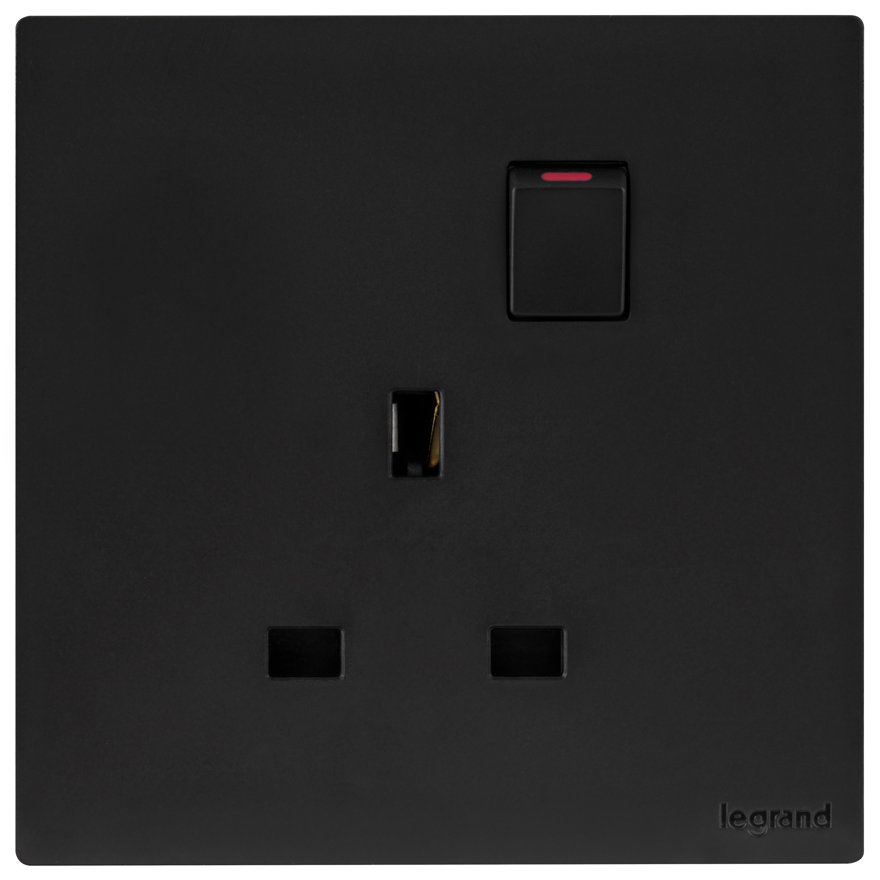 Obria 1 gang Bs 13A Dp Switched Socket Matt Black | MEC32038BL ...