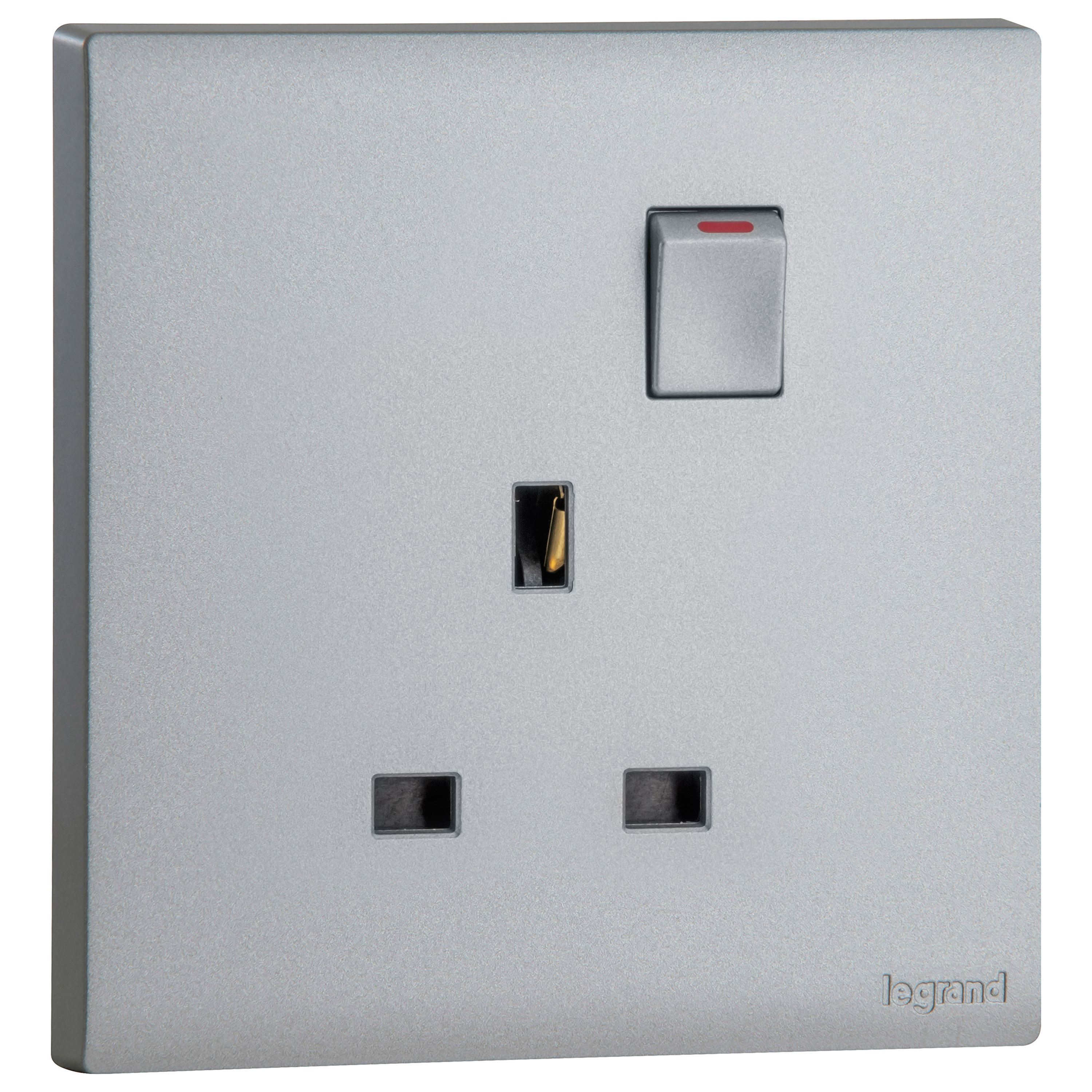 Obria 1 gang BS 13A Dp Switched Socket - Dark Silver | MEC32038SL ...
