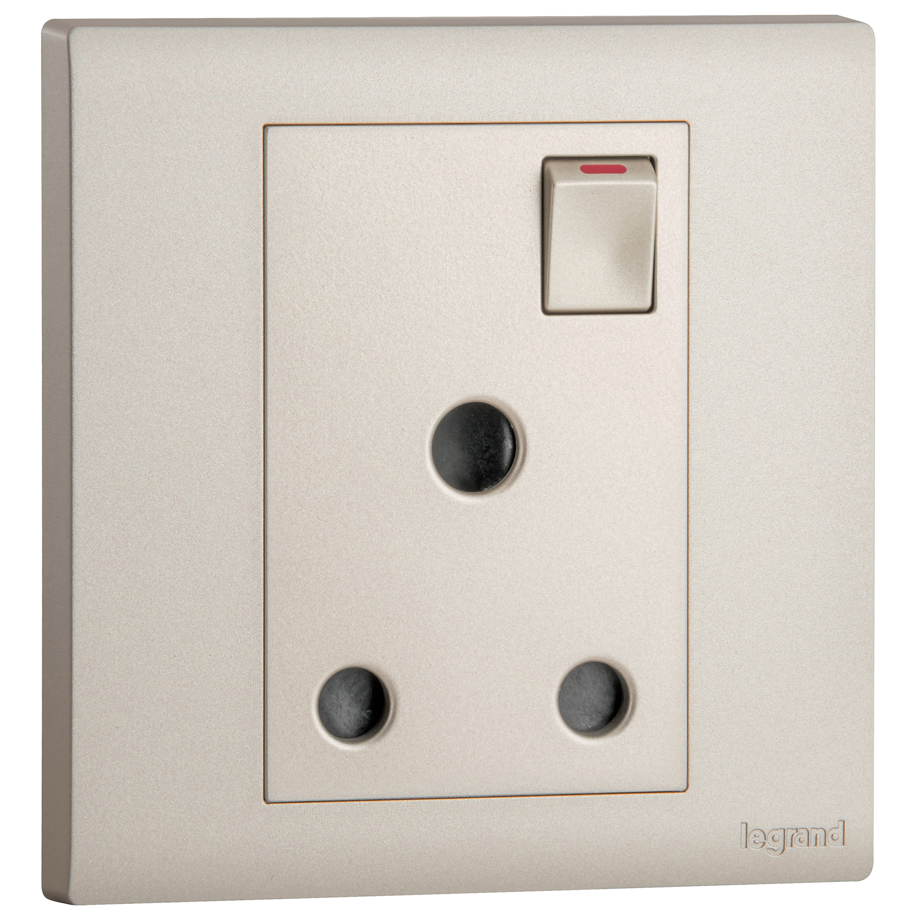 Obria 1 gang Bs 15A Switched Socket Champagne | MEC32042CH ...