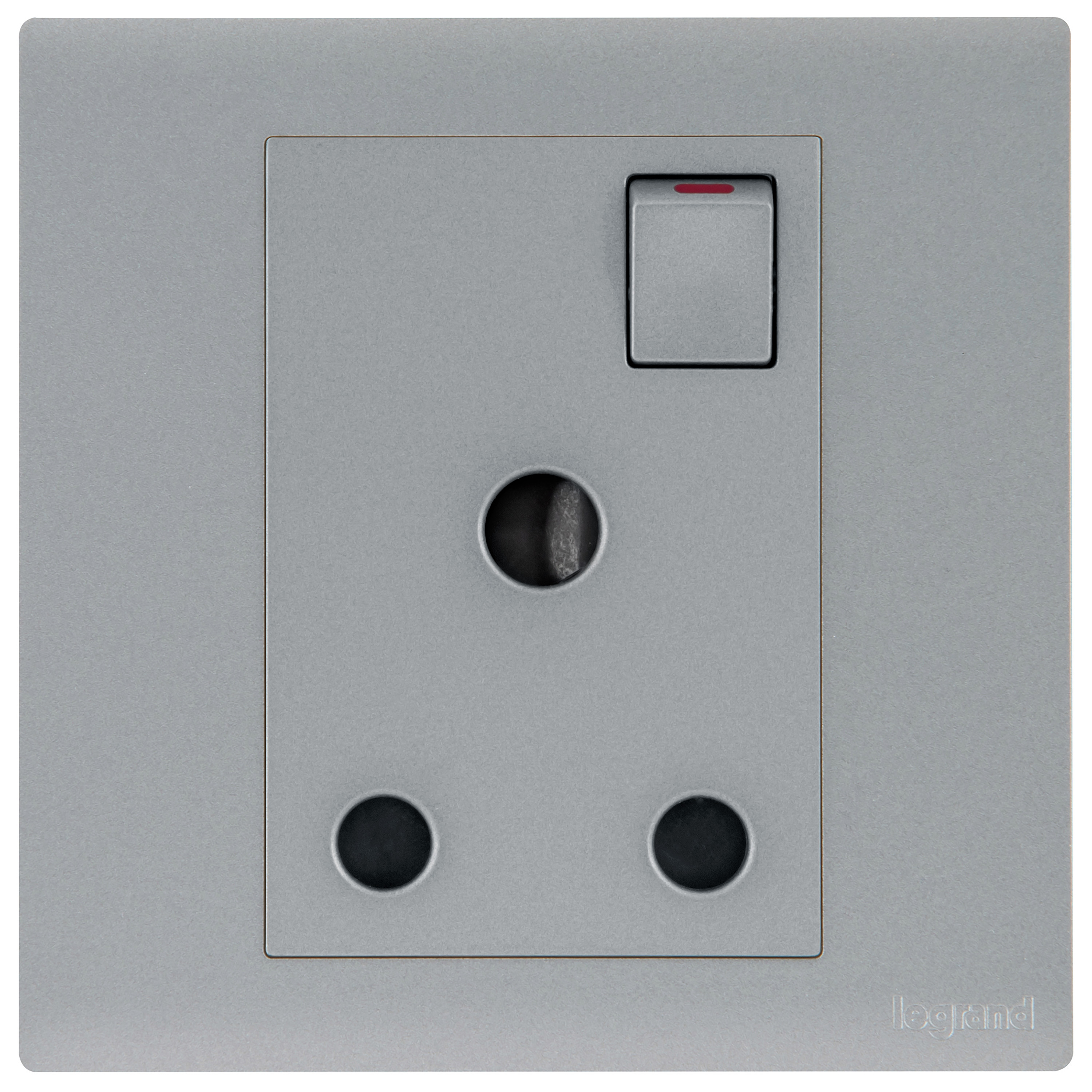Obria 1 gang BS 15A Switched Socket - Dark Silver | MEC32042SL ...