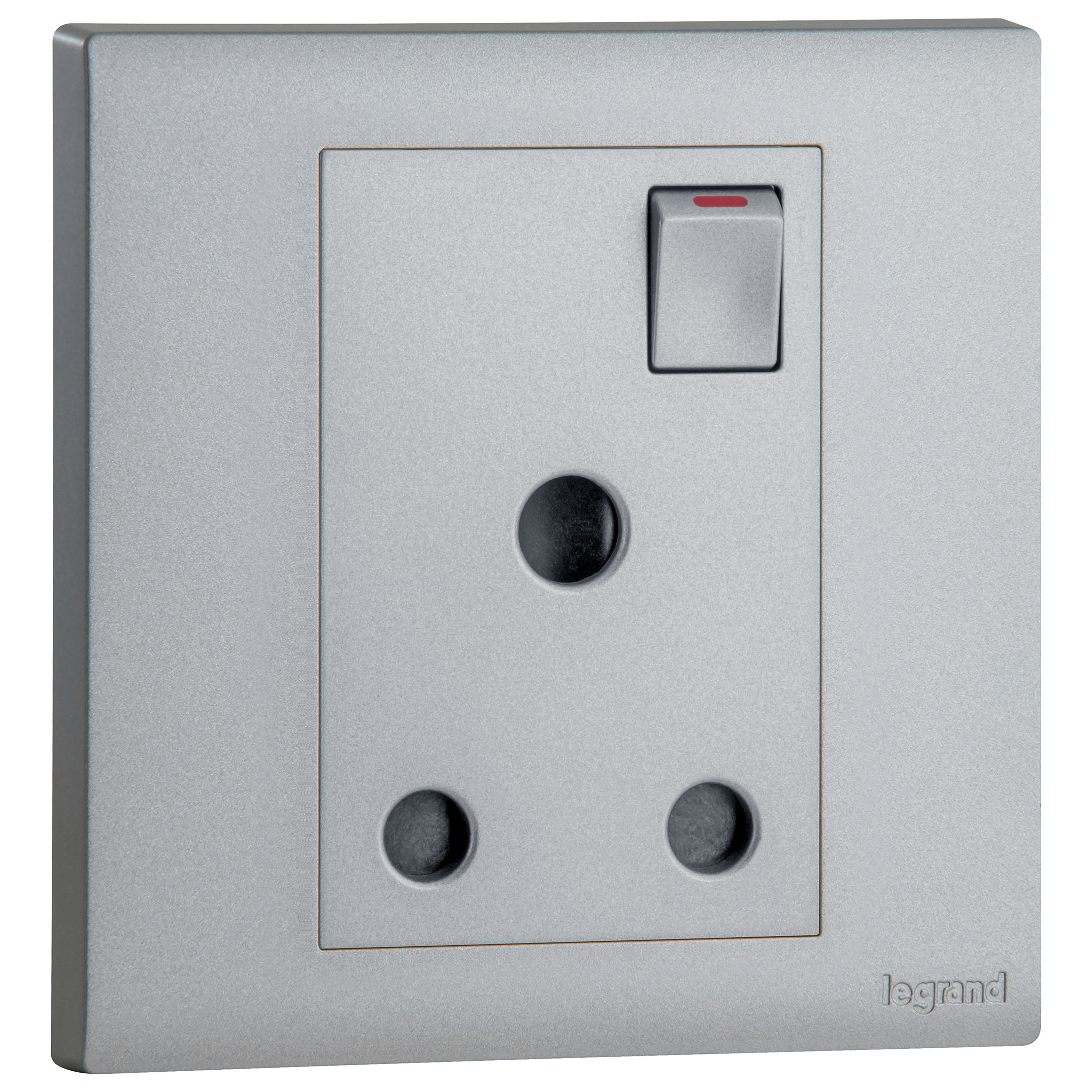 Obria 1 gang BS 15A Switched Socket - Dark Silver | MEC32042SL ...