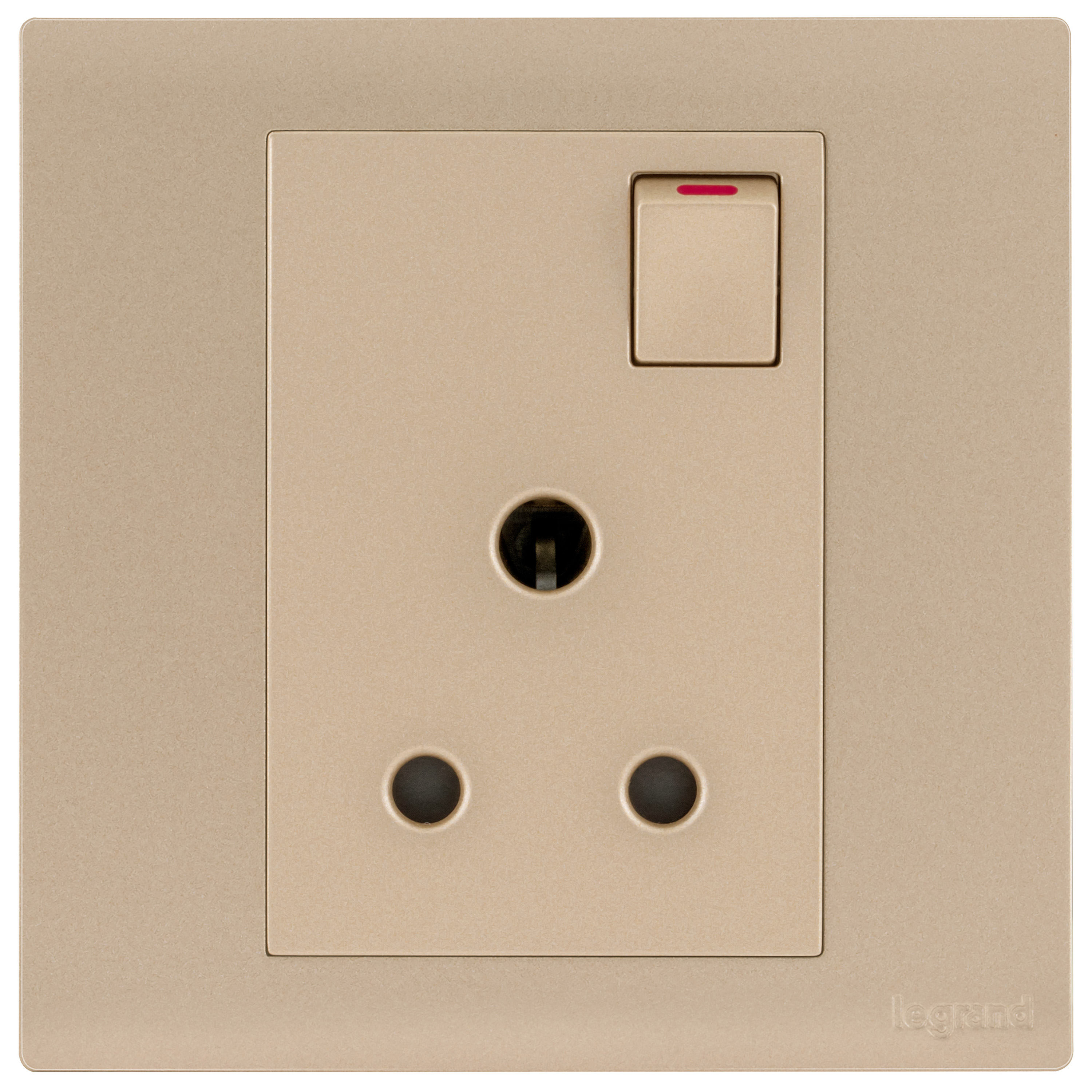 Obria 1 gang BS 5A Switched Socket - Rose Gold | MEC32044RG ...