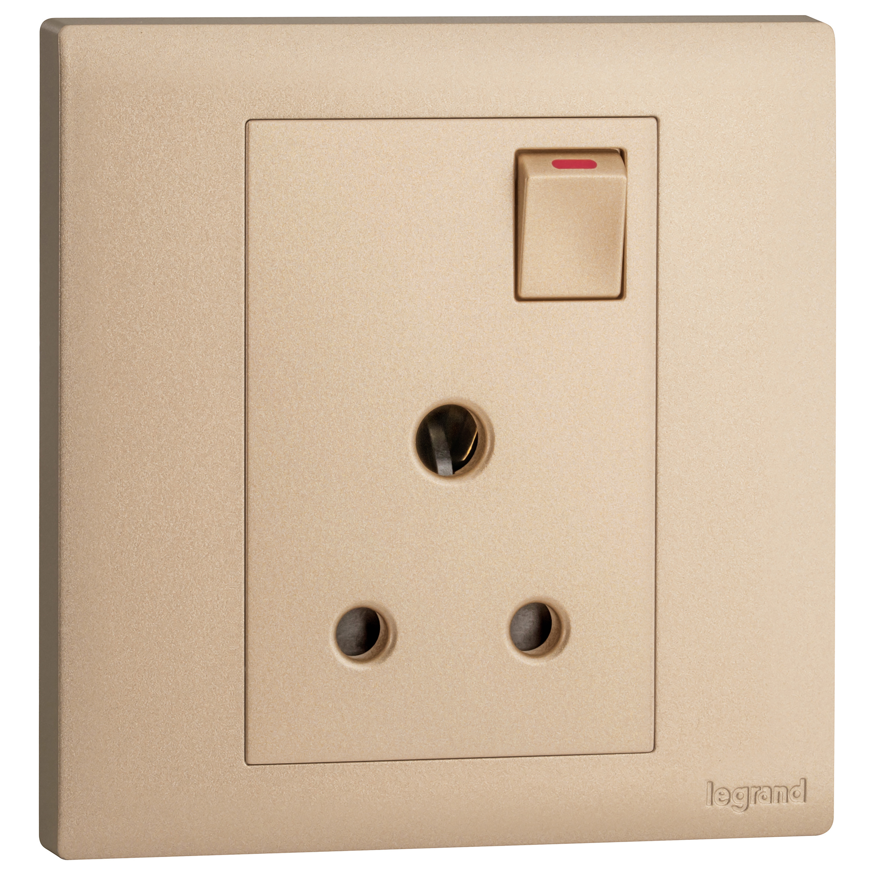 Obria 1 gang BS 5A Switched Socket - Rose Gold | MEC32044RG ...
