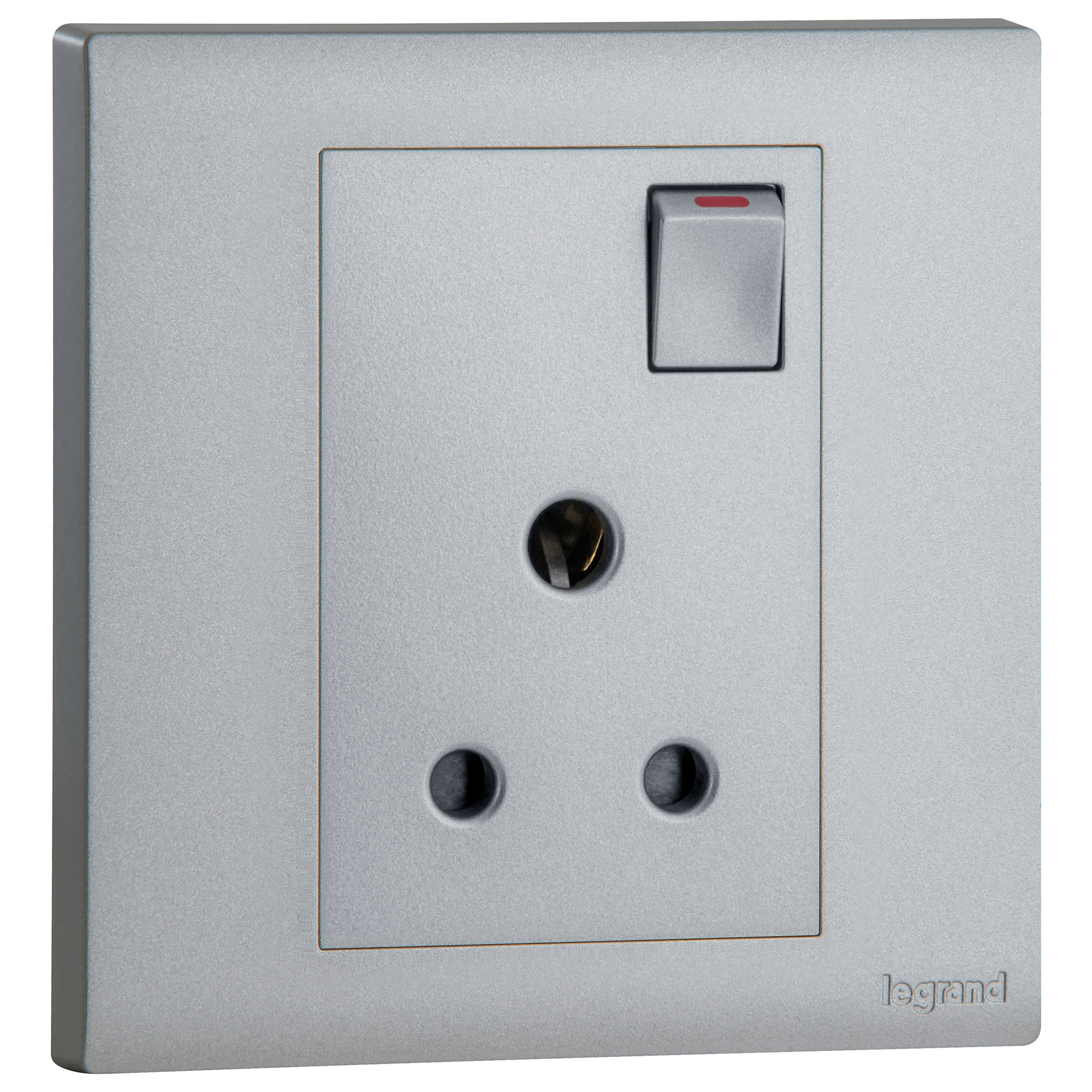 Obria 1 gang BS 5A Switched Socket - Dark Silver | MEC32044SL ...
