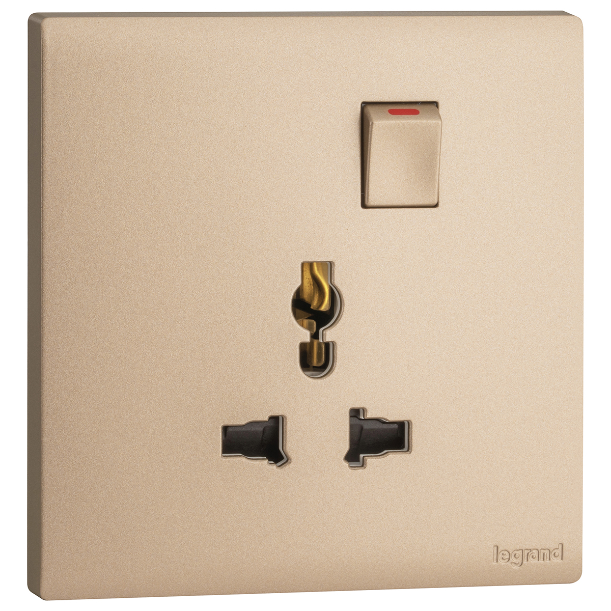 Obria 1 gang 16A Multistandard Switched Socket - Rose Gold | MEC32045RG ...