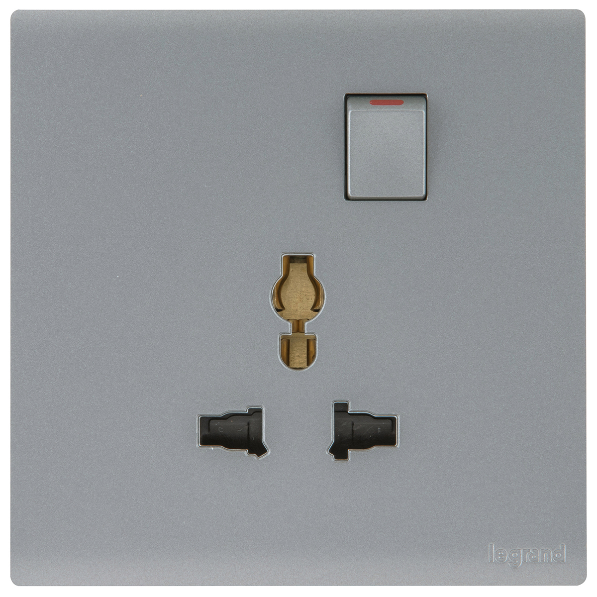 Obria 1 gang 16A Multistandard Switched Socket - Dark Silver ...